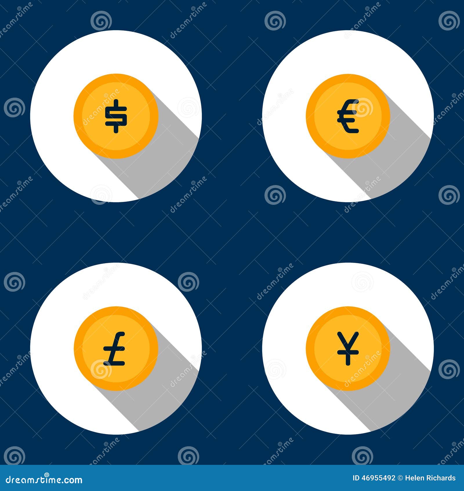 Iconos de la moneda ilustración del vector. Ilustración de finanzas ...