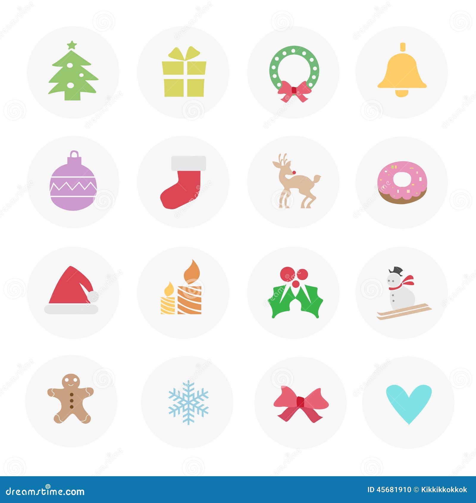 Iconos de la Navidad ilustración del vector. Ilustración de colorido ...