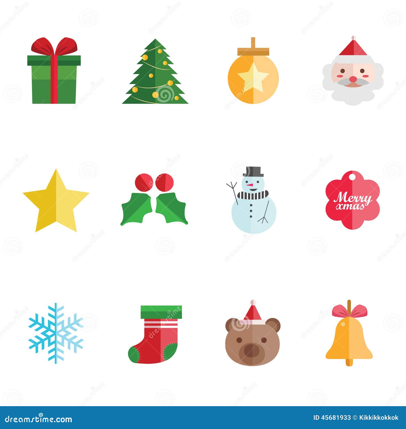 Iconos de la Navidad ilustración del vector. Ilustración de aislado ...