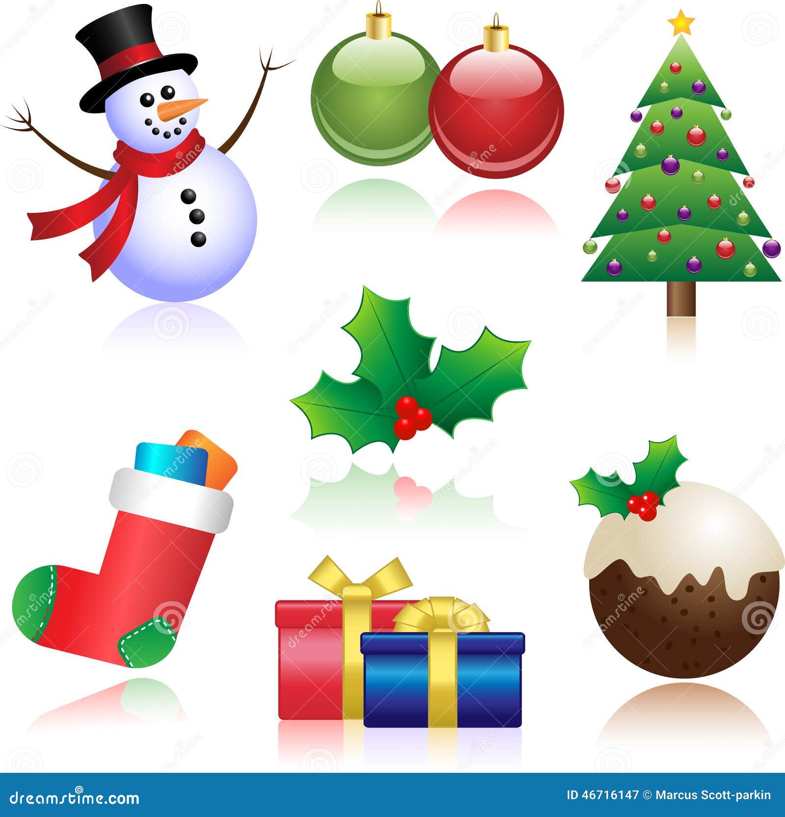 Iconos de la Navidad ilustración del vector. Ilustración de vacaciones ...