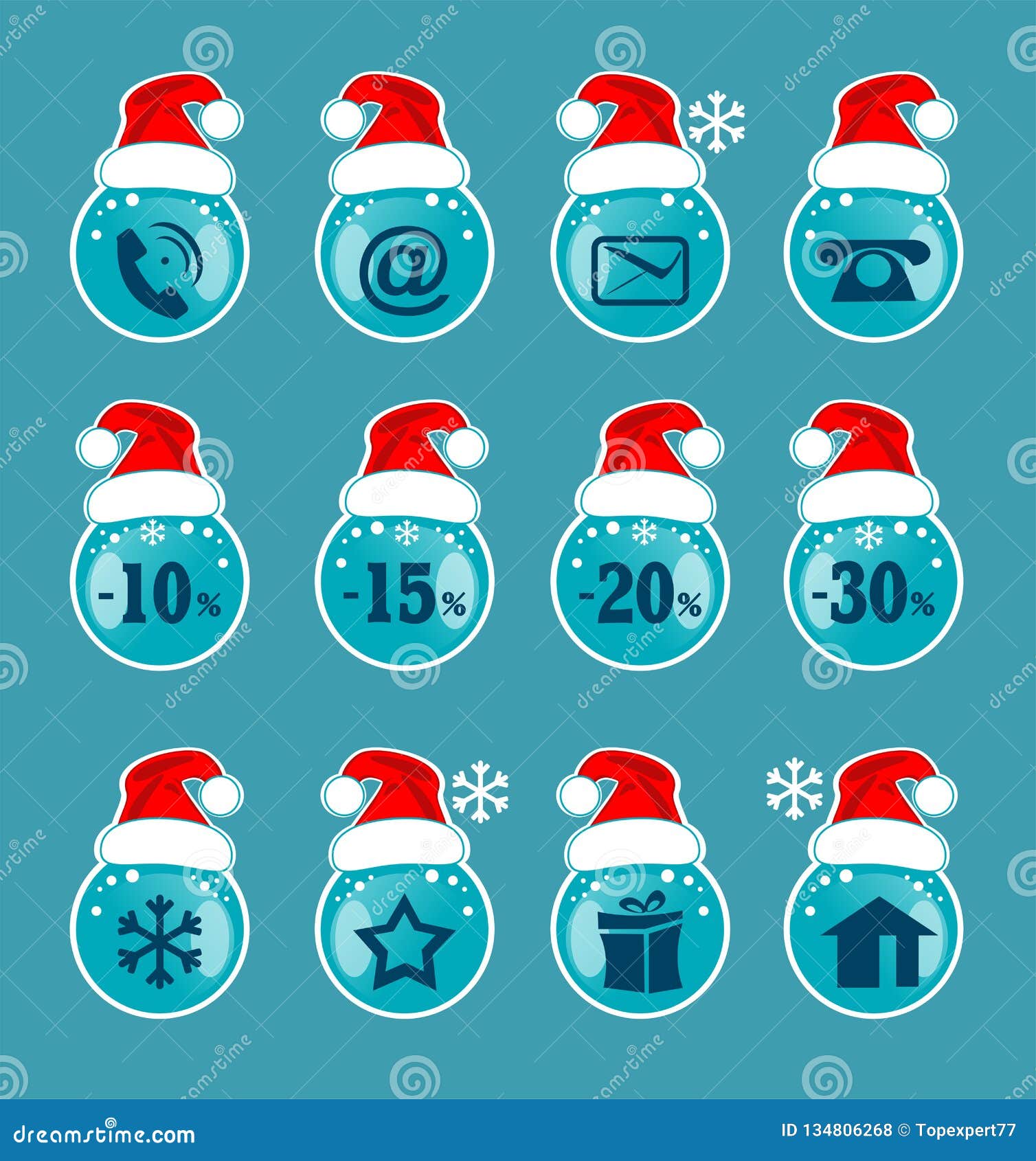 Iconos De La Navidad Muestra De Navidad Para Los Sitios Web Ilustración ...