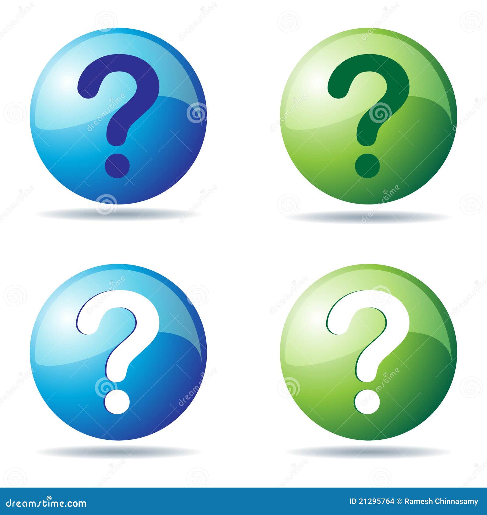 Iconos de la pregunta ilustración del vector. Ilustración de verde ...