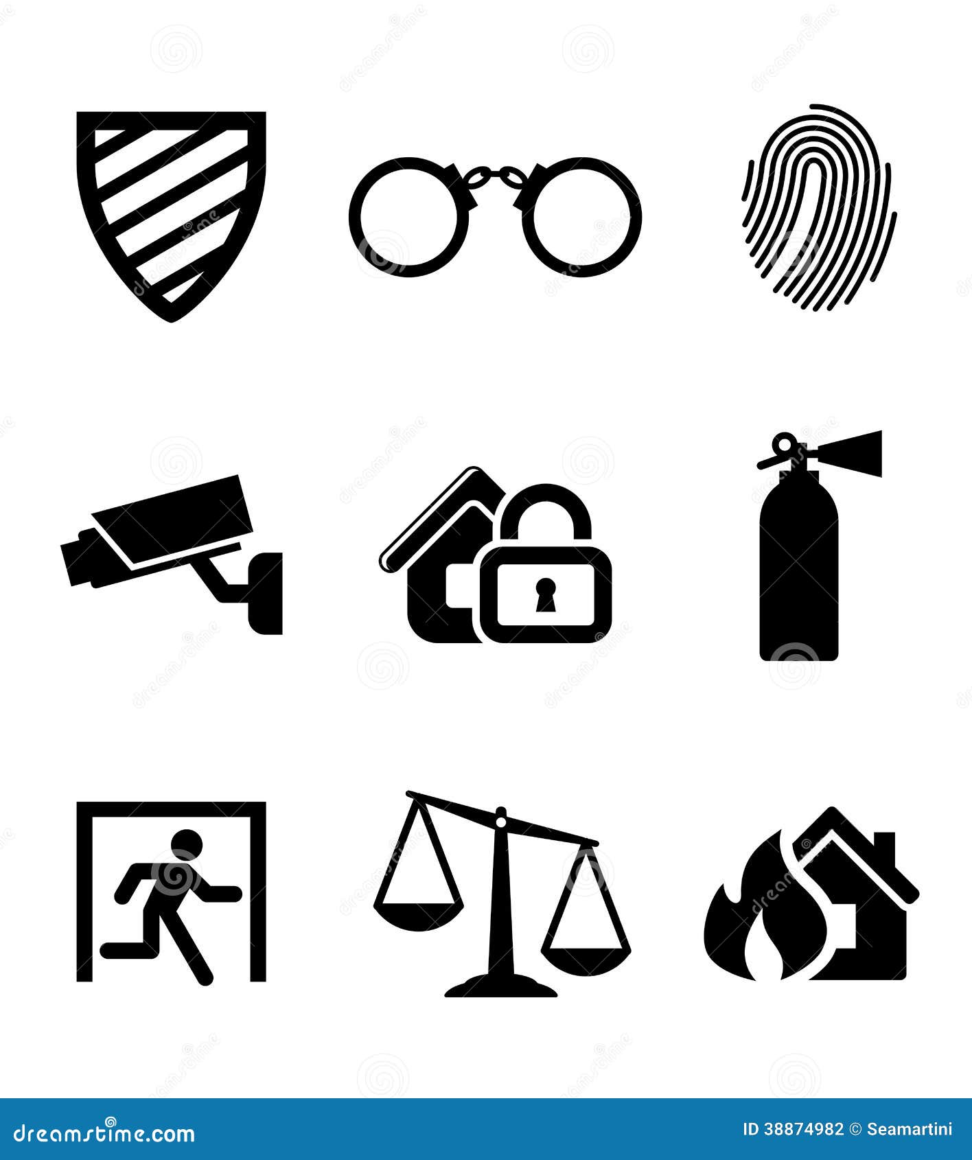 Iconos de la seguridad ilustración del vector. Ilustración de ...