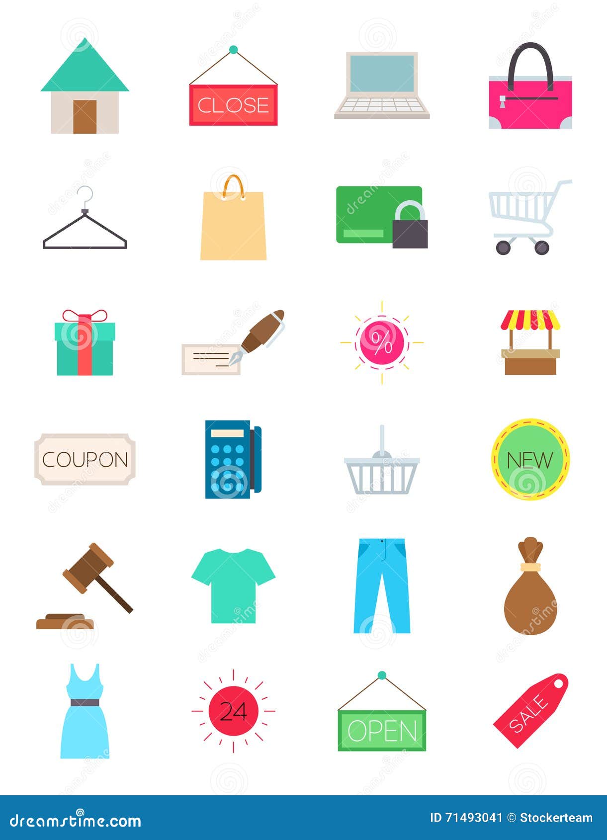 Iconos De Las Compras Fijados Stock de ilustración - Ilustración de ...