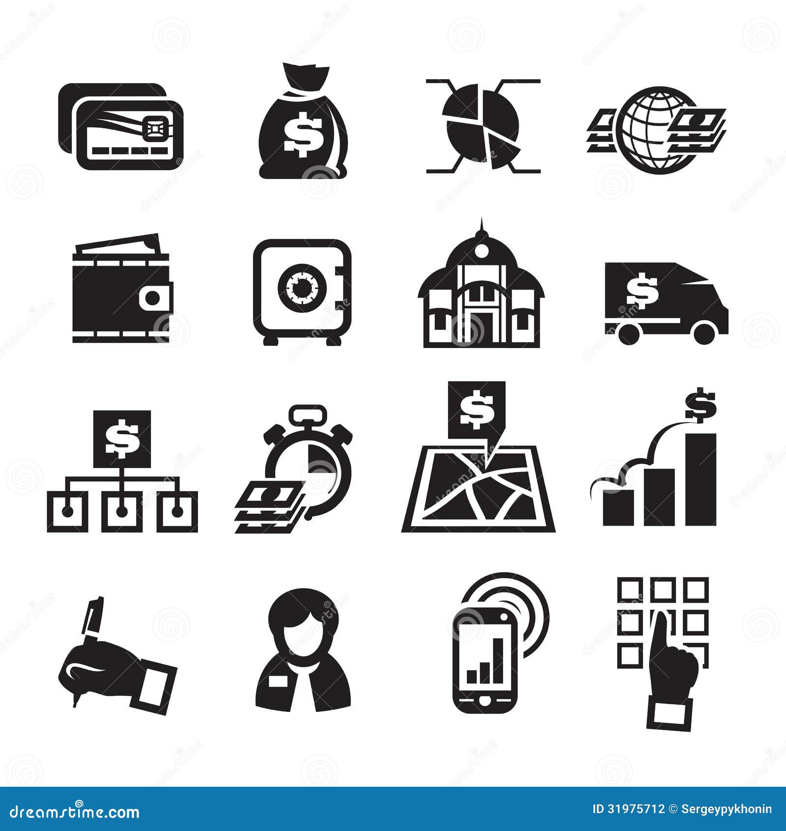 Iconos De Las Finanzas. Ejemplo Del Vector Ilustración del Vector ...