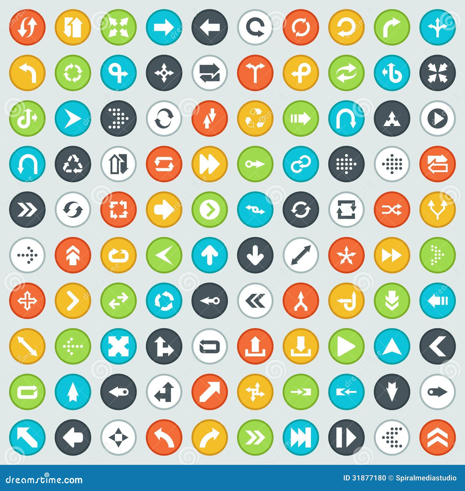 Iconos de las flechas ilustración del vector. Ilustración de cursor ...