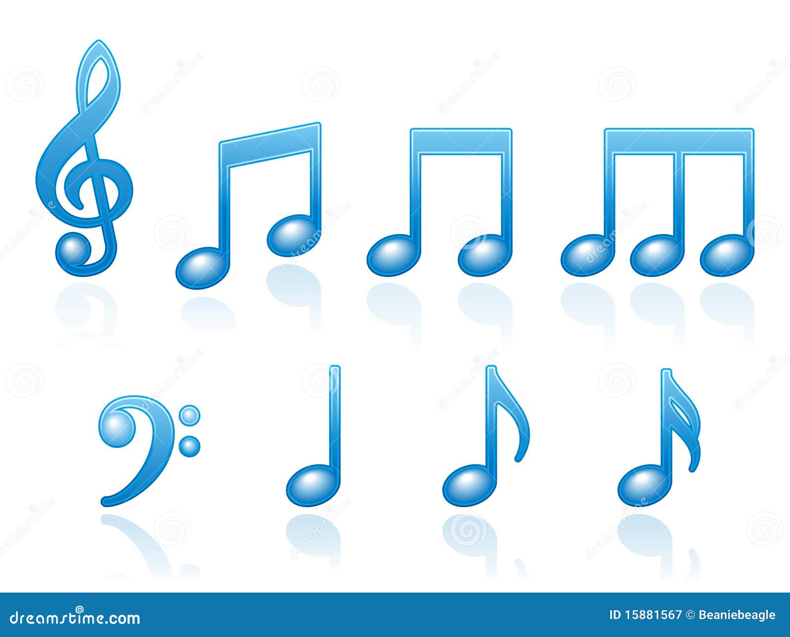 Iconos De Las Notas Musicales Ilustración del Vector - Ilustración de ...