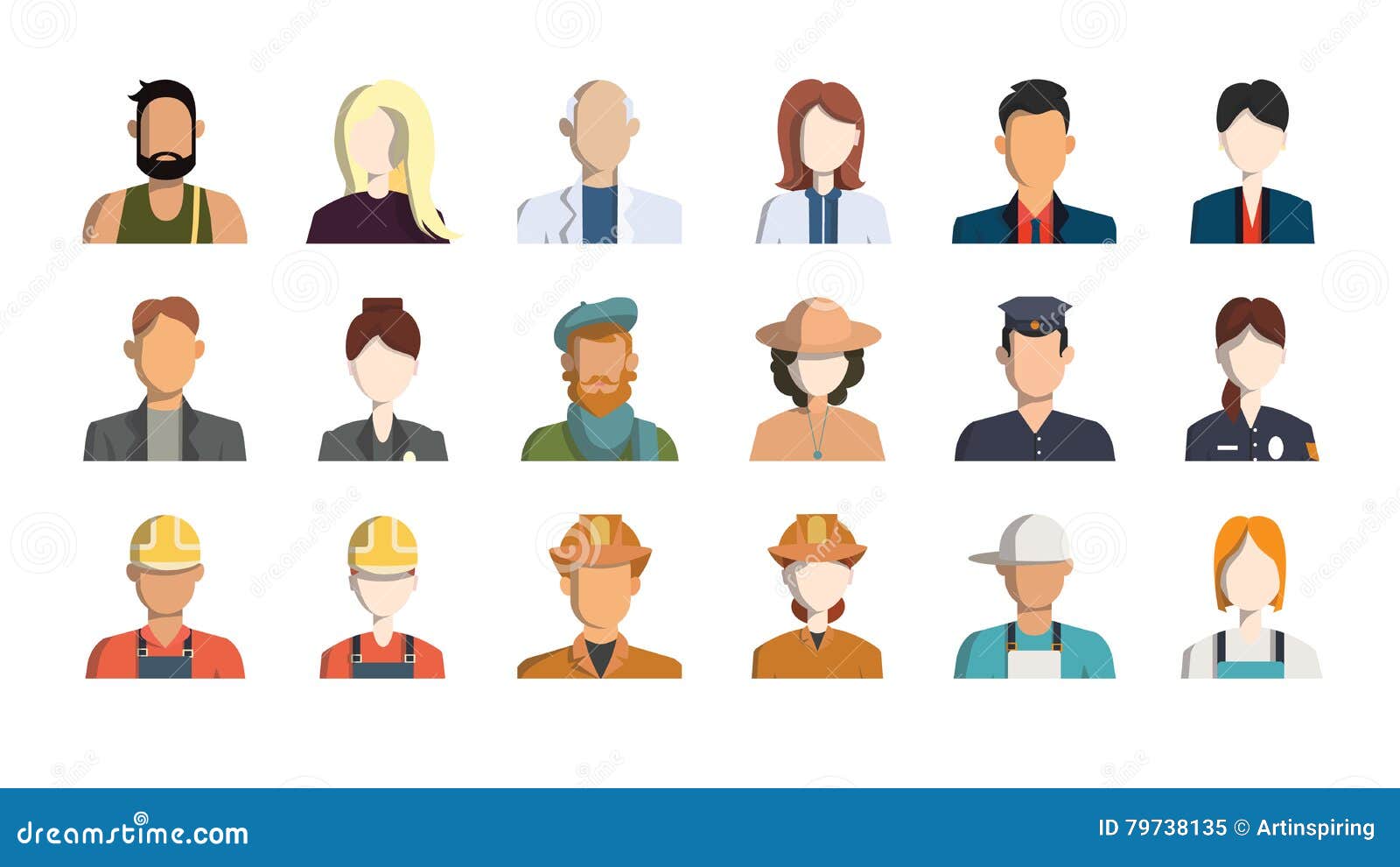 Iconos de las profesiones ilustración del vector. Ilustración de ...