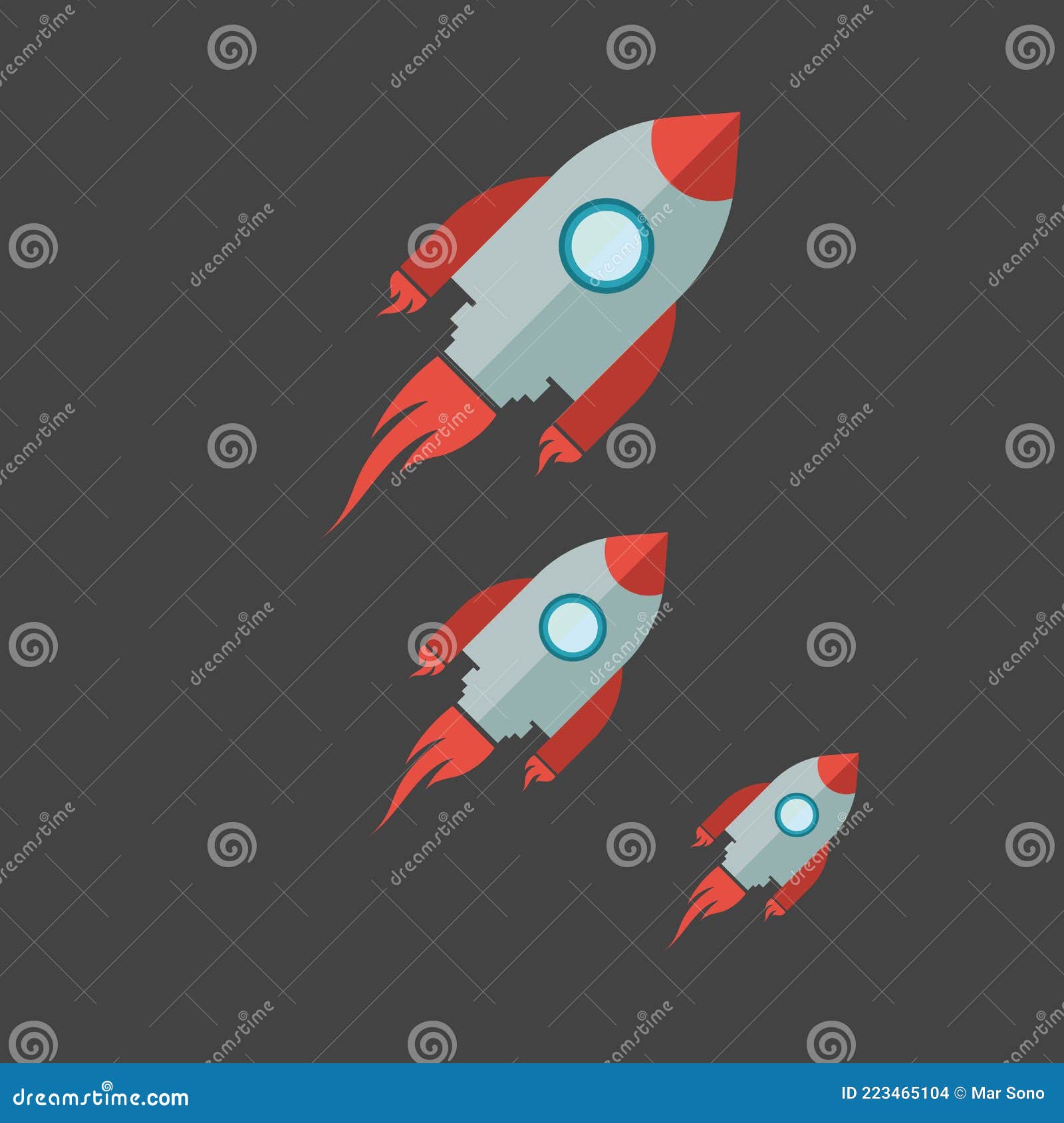 Iconos De Logotipo De Cohete Conjunto Libre Vector Ilustración del ...