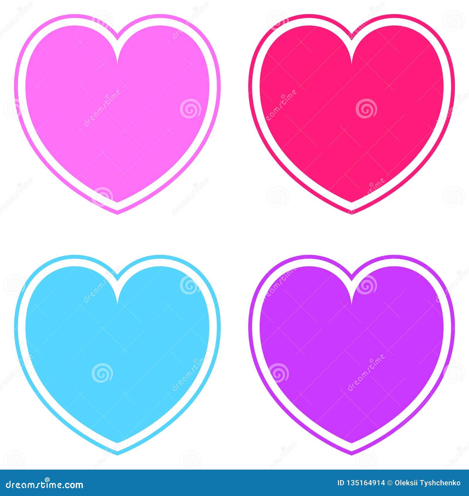 Iconos de los corazones ilustración del vector. Ilustración de muestra ...