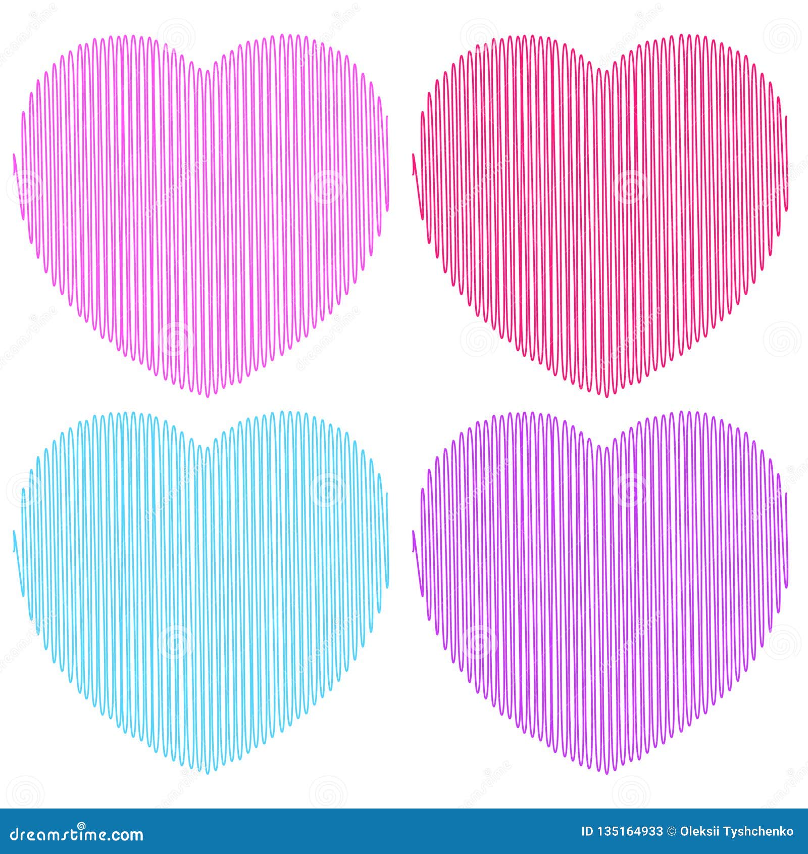 Iconos de los corazones ilustración del vector. Ilustración de arte ...