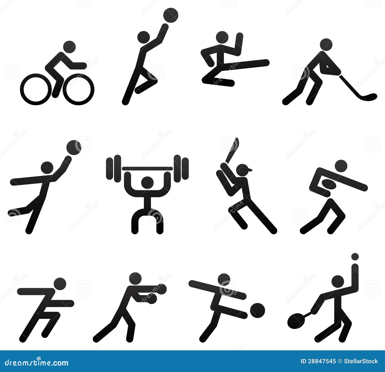 Iconos de los deportes ilustración del vector. Ilustración de ...