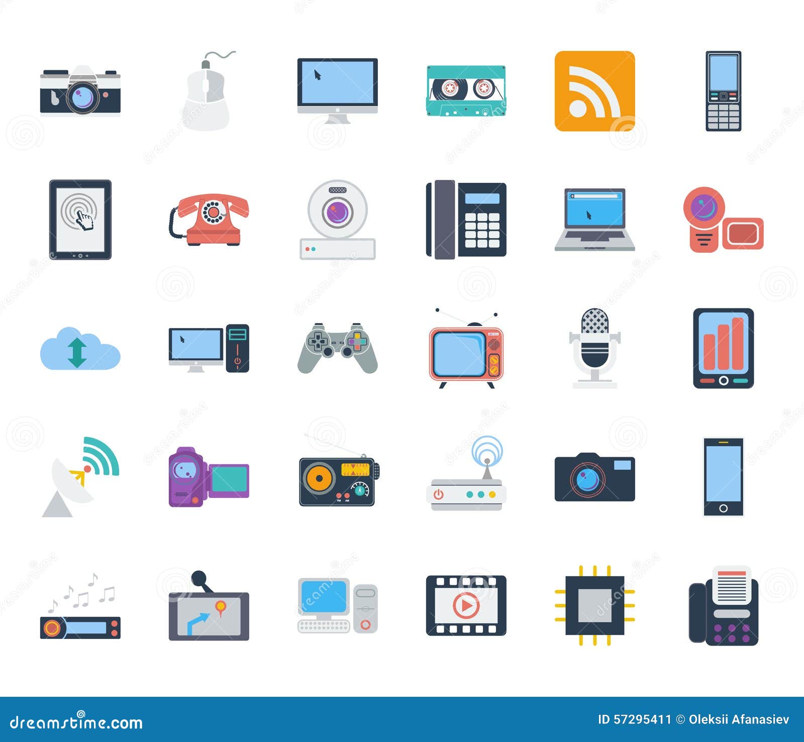 Iconos de los dispositivos ilustración del vector. Ilustración de ...