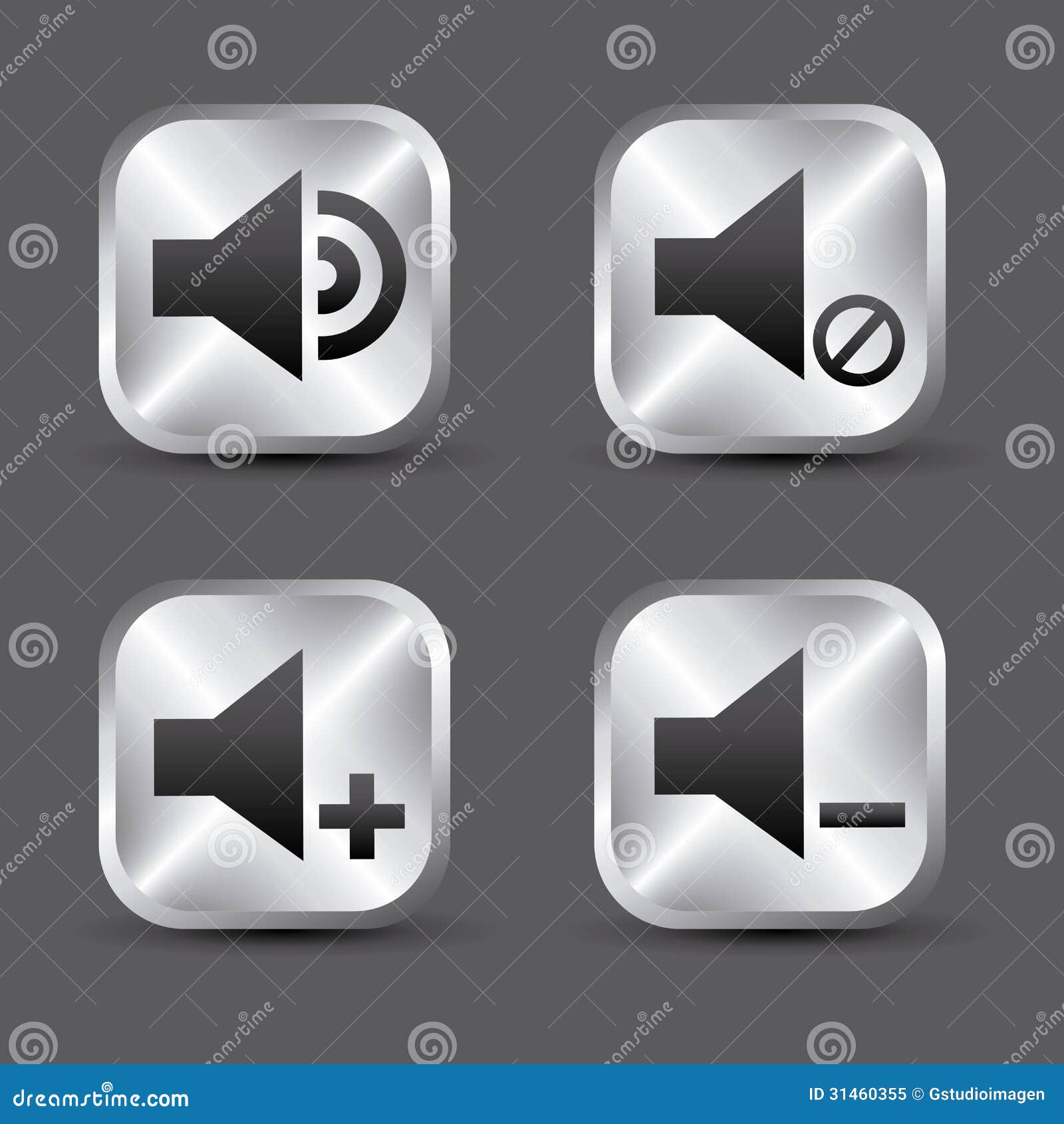 Iconos de los sonidos ilustración del vector. Ilustración de botones ...