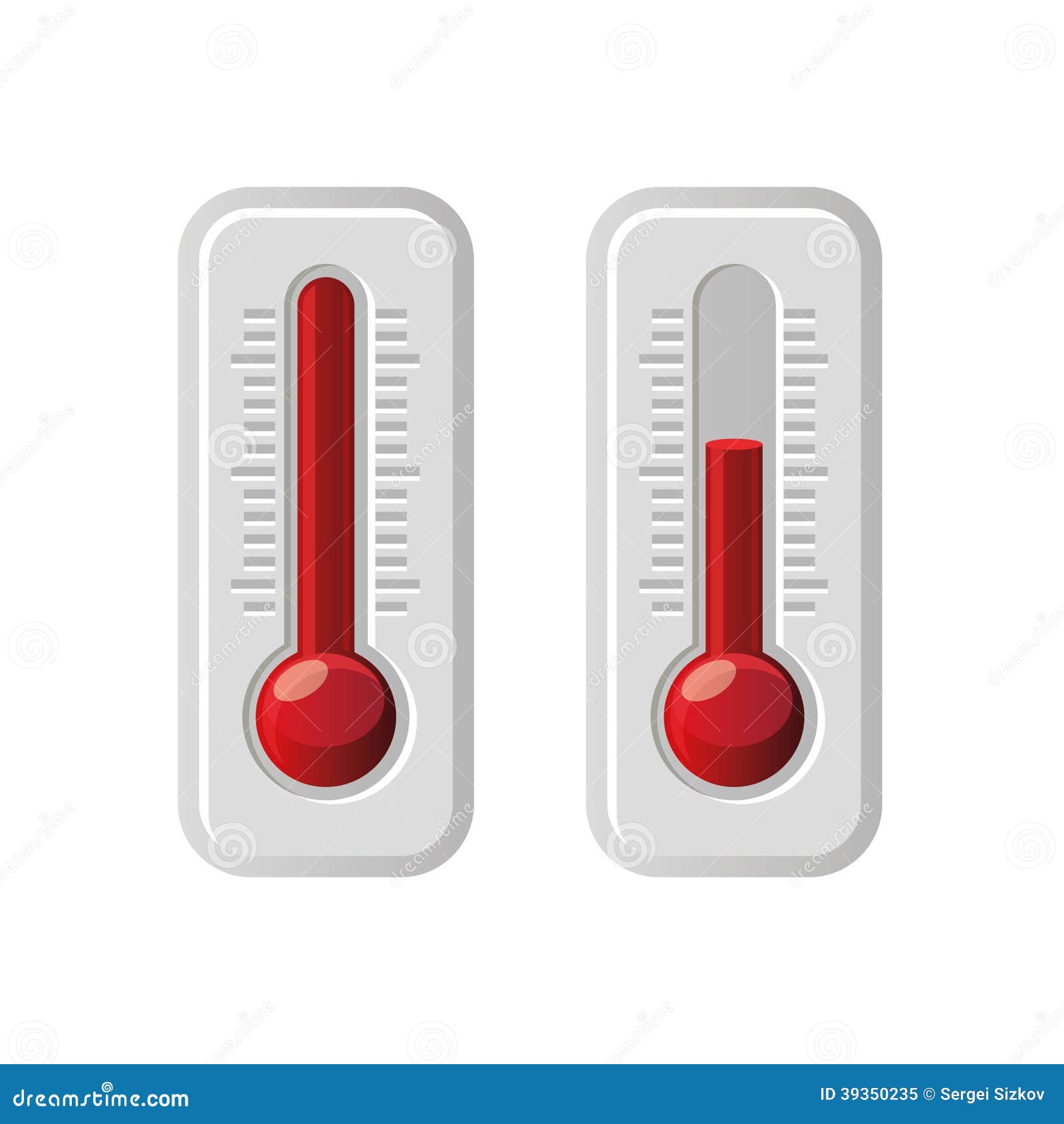 Iconos De Los Termómetros Con Diversos Niveles. Vector Ilustración del ...