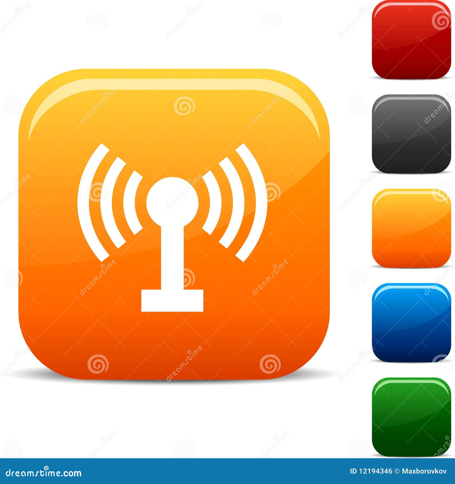 Iconos de radio. ilustración del vector. Ilustración de iconos - 12194346