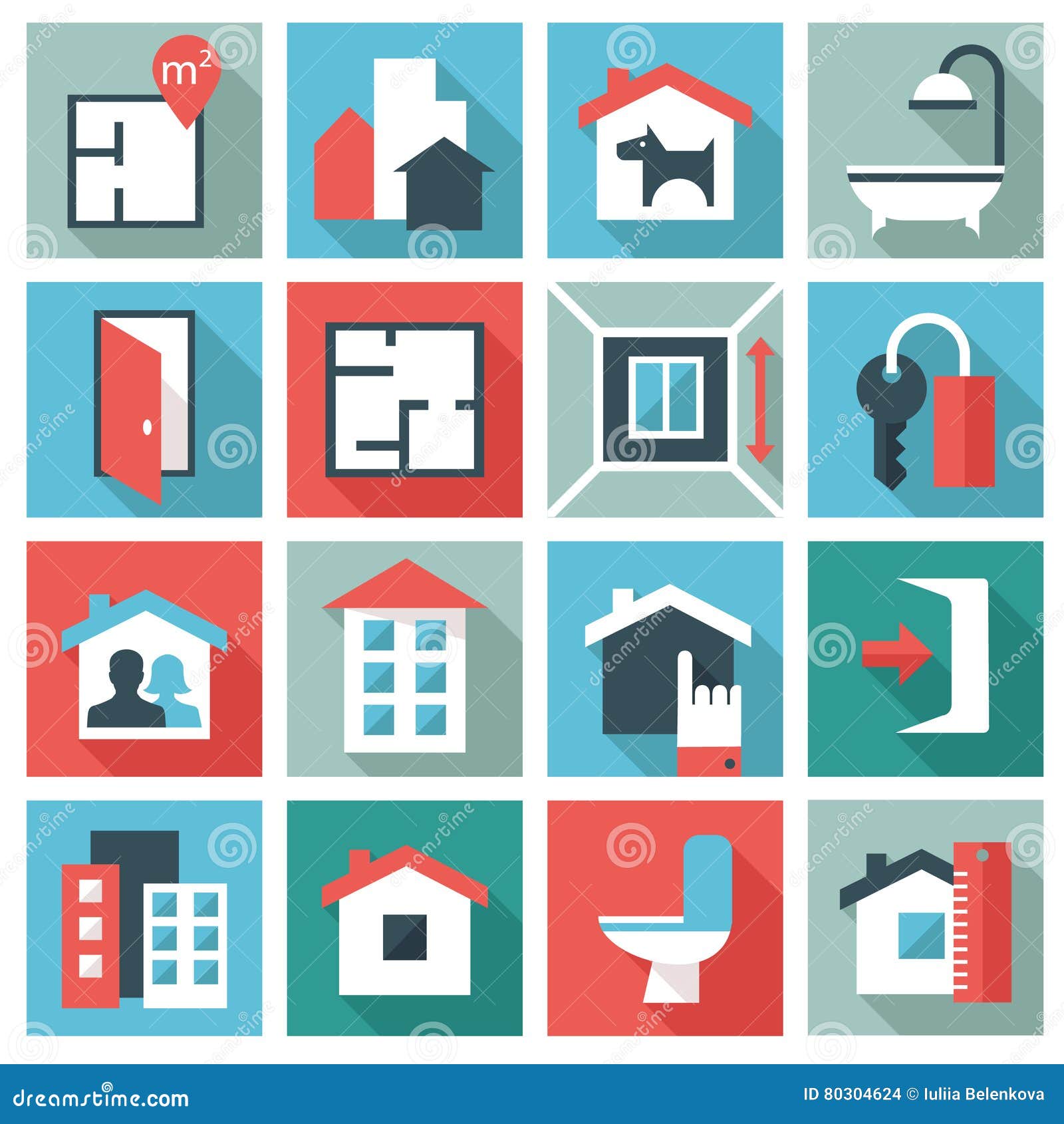 Iconos de Real Estate ilustración del vector. Ilustración de sitio ...