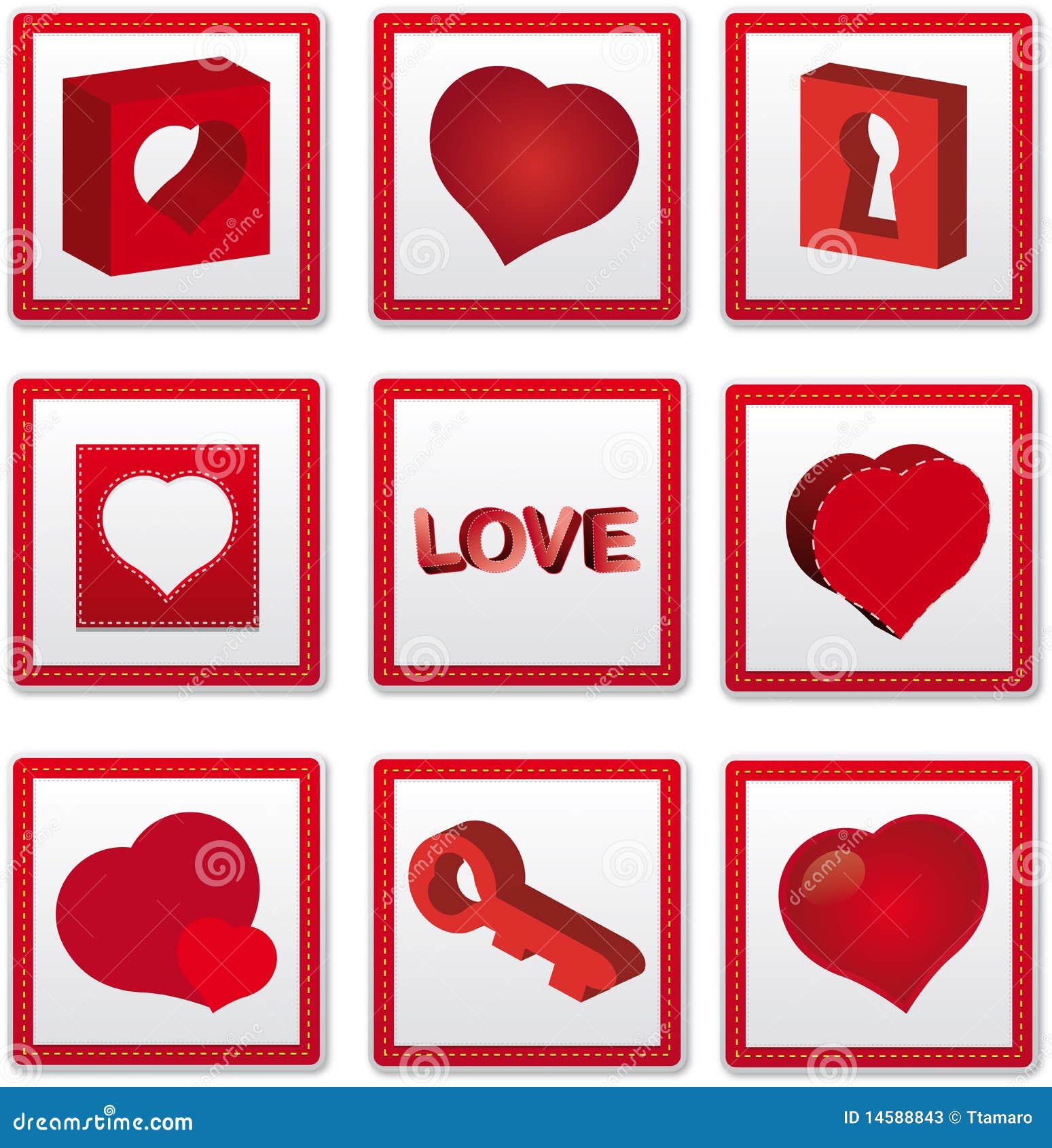 Iconos del amor stock de ilustración. Ilustración de aniversario - 14588843