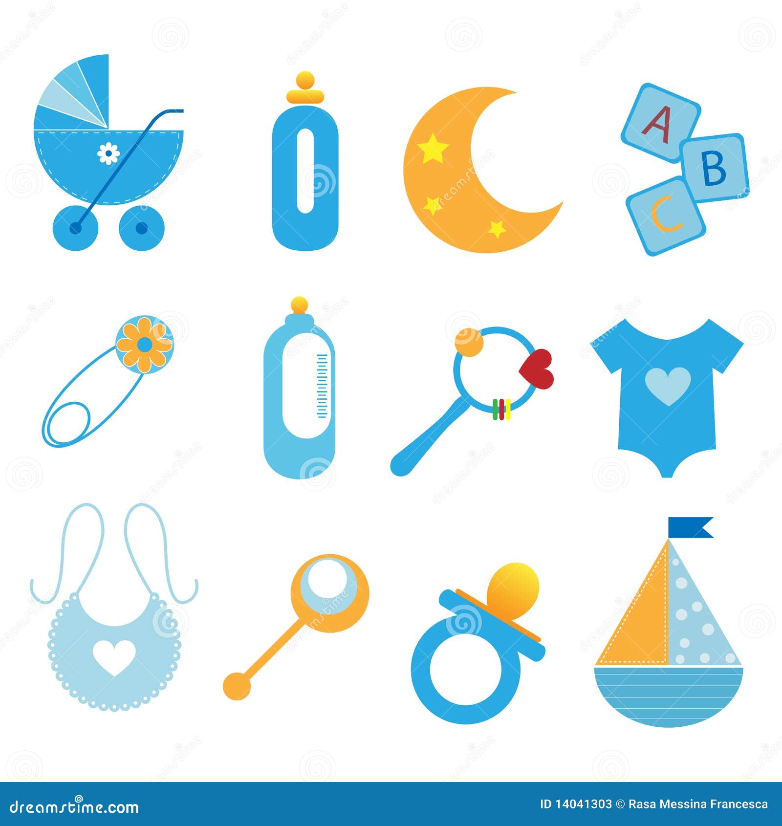 Iconos del bebé - muchacho ilustración del vector. Ilustración de ...