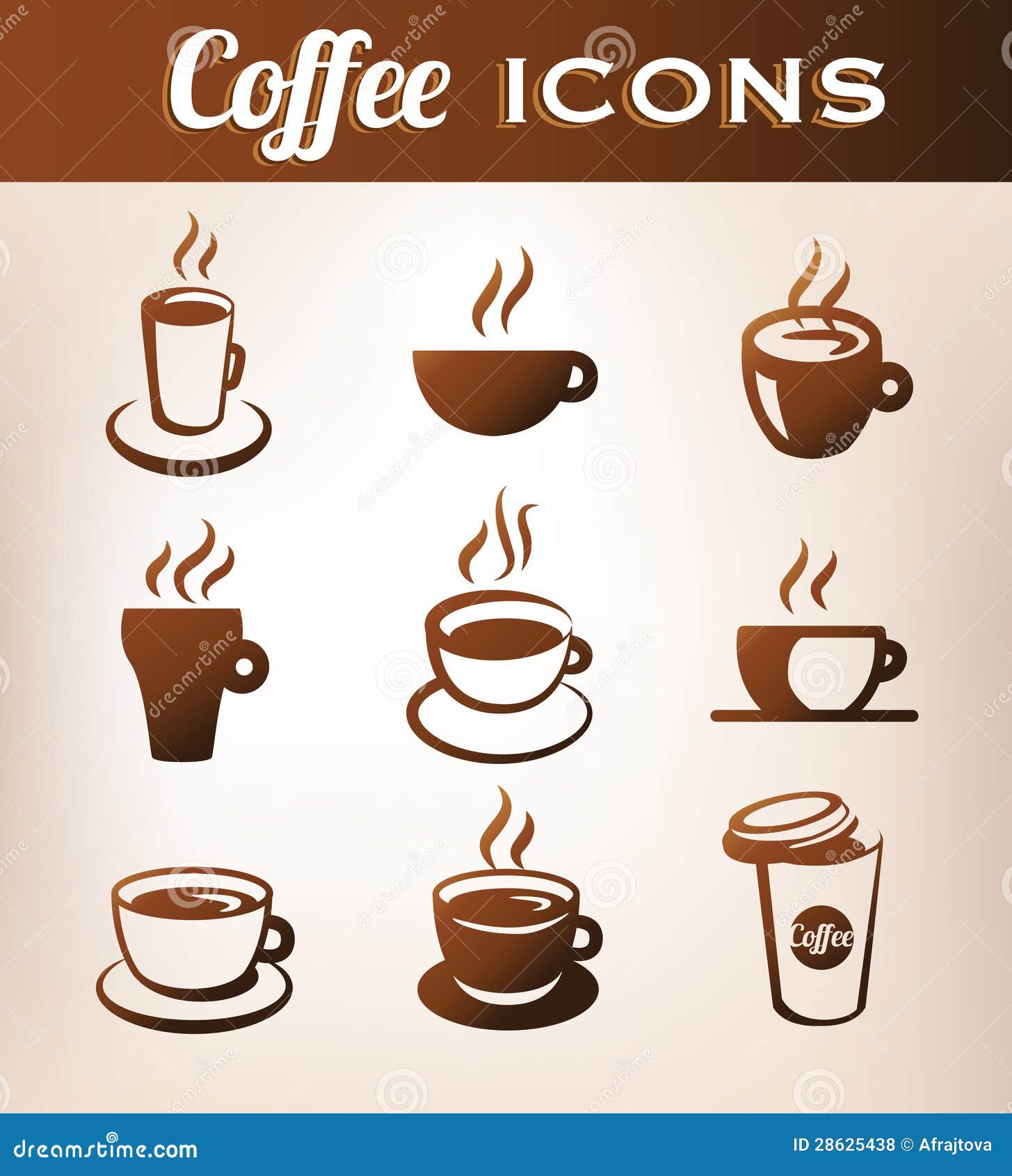 Iconos del café ilustración del vector. Ilustración de decorativo ...