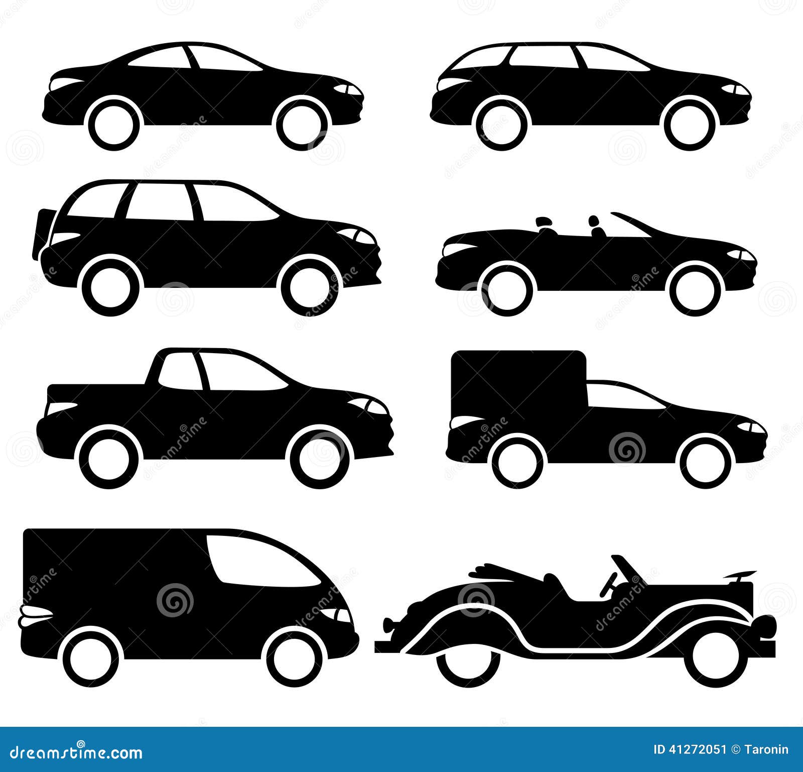 Iconos del coche ilustración del vector. Ilustración de icono - 41272051
