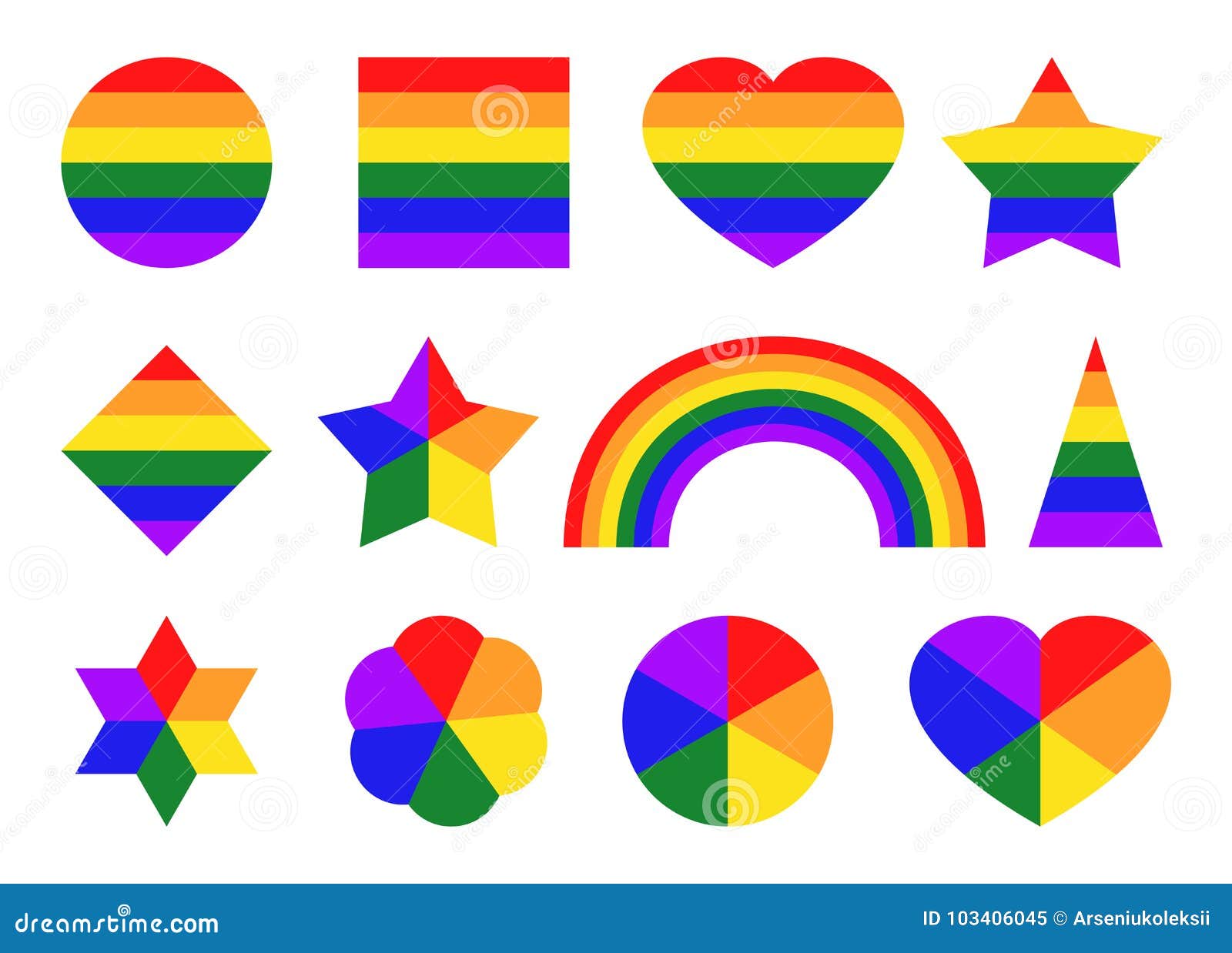 Iconos Del Color Del Orgullo Ilustración del Vector - Ilustración de ...