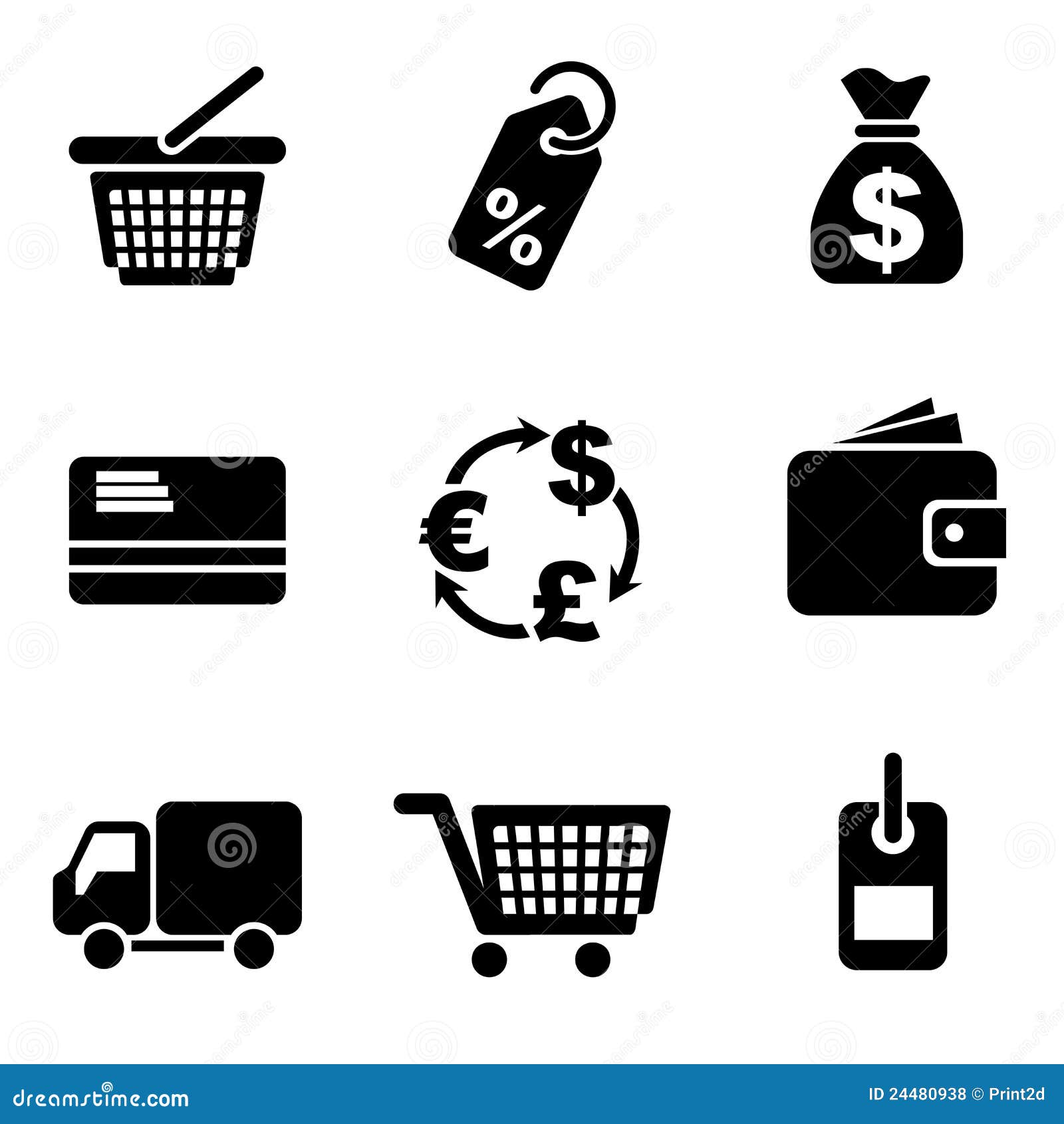 Iconos Del Comercio Del Ordenador Ilustración del Vector - Ilustración ...
