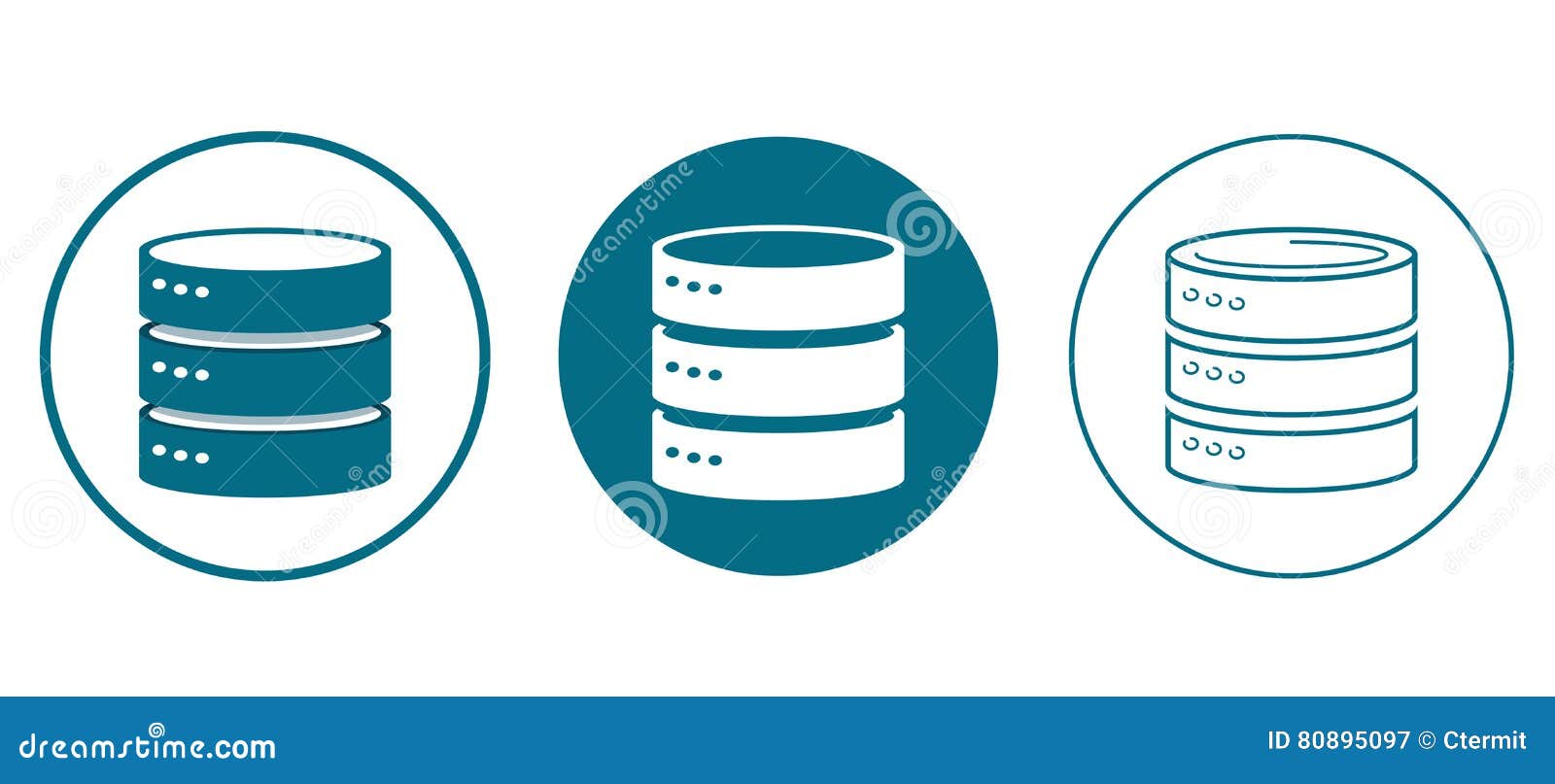 Iconos del DB ilustración del vector. Ilustración de sencillo - 80895097