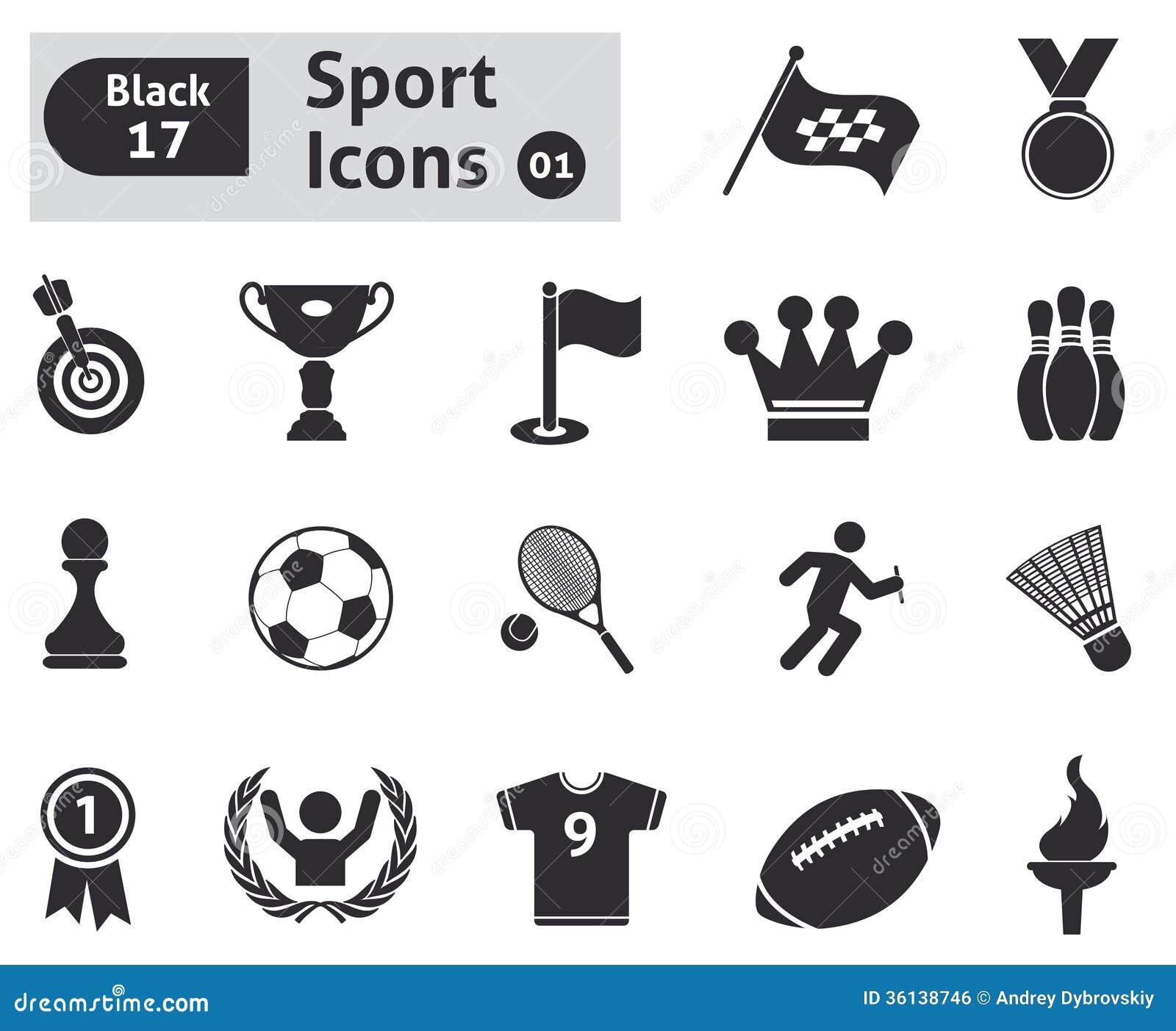 Iconos del deporte ilustración del vector. Ilustración de medalla ...
