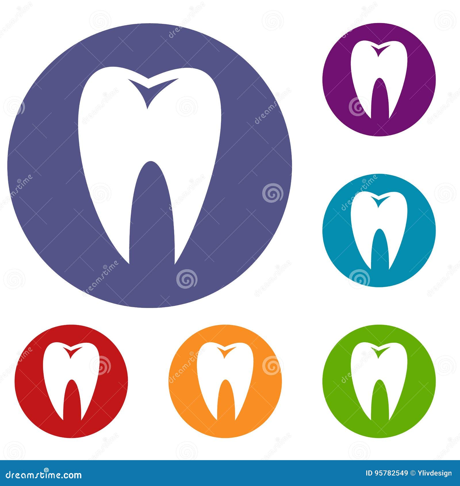 Iconos del diente fijados ilustración del vector. Ilustración de ...