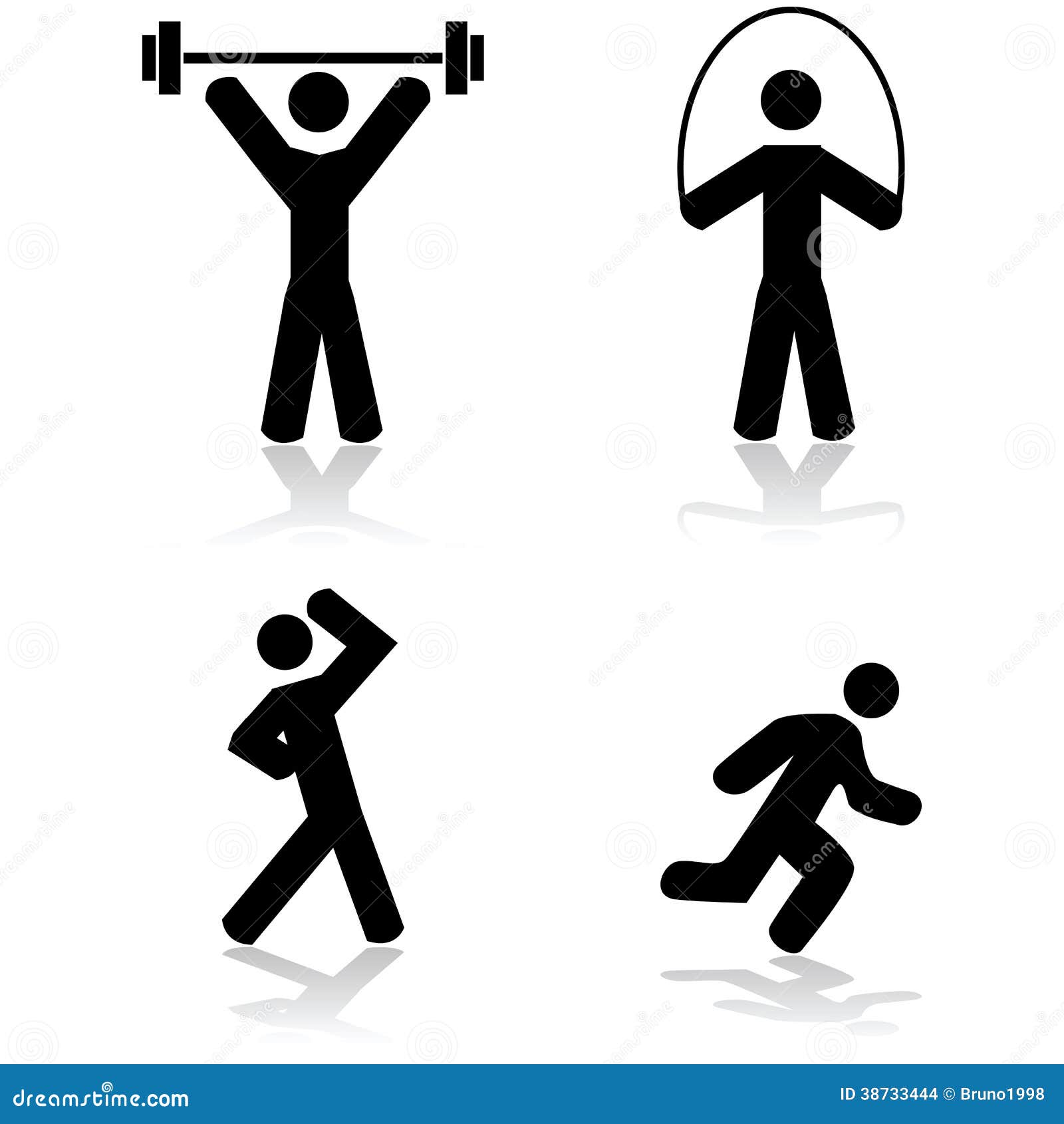 Iconos del ejercicio ilustración del vector. Ilustración de ...