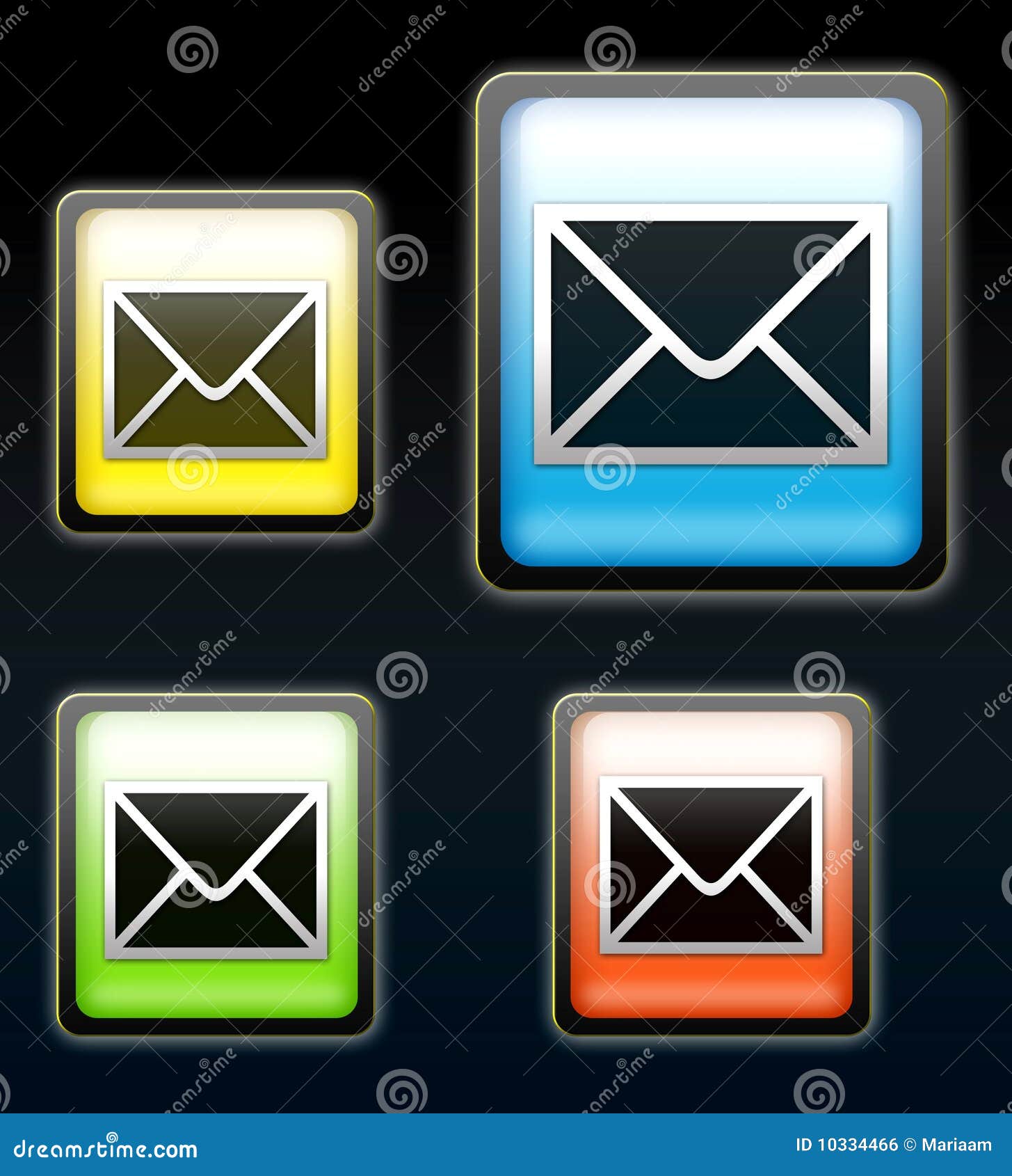 Iconos del email stock de ilustración. Ilustración de grande - 10334466