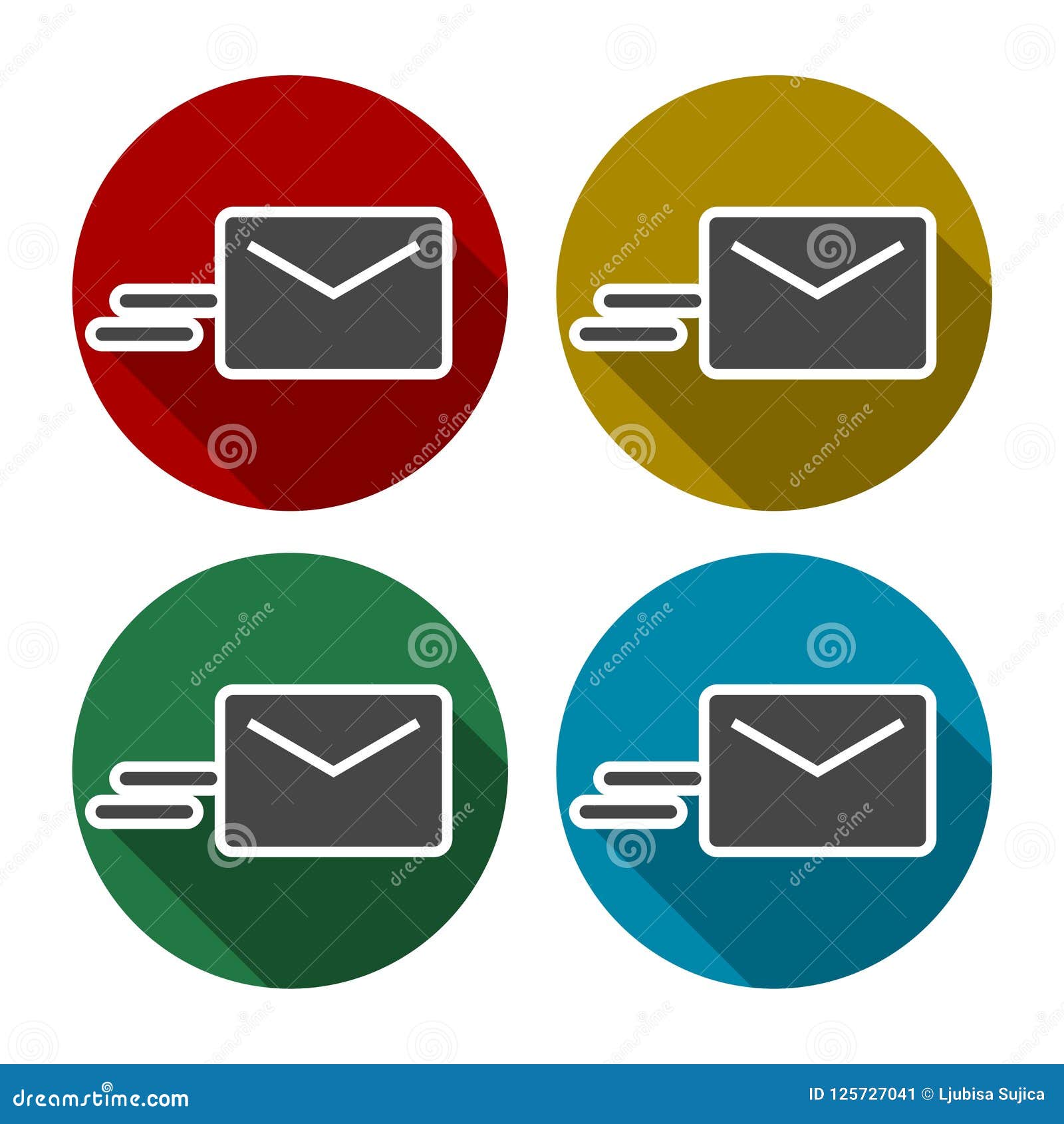 Iconos Del Email Del Vector Fijados Ilustración del Vector ...