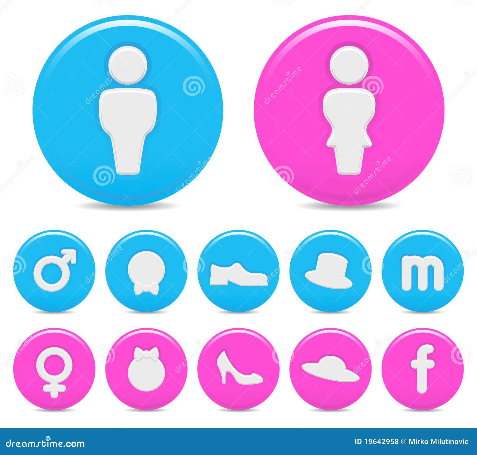 Iconos del género ilustración del vector. Ilustración de rosa - 19642958