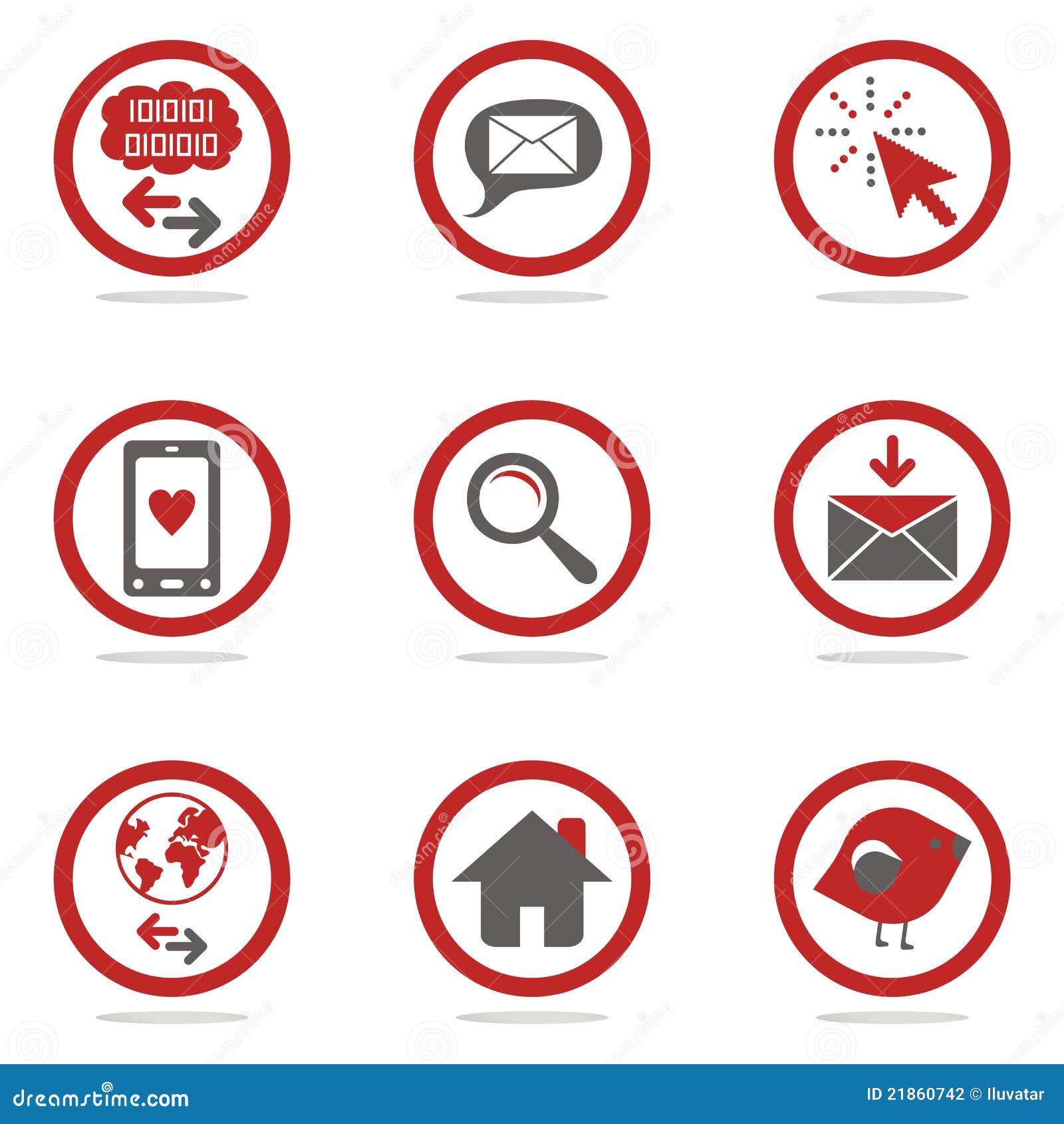 Iconos del Internet ilustración del vector. Ilustración de virtual ...