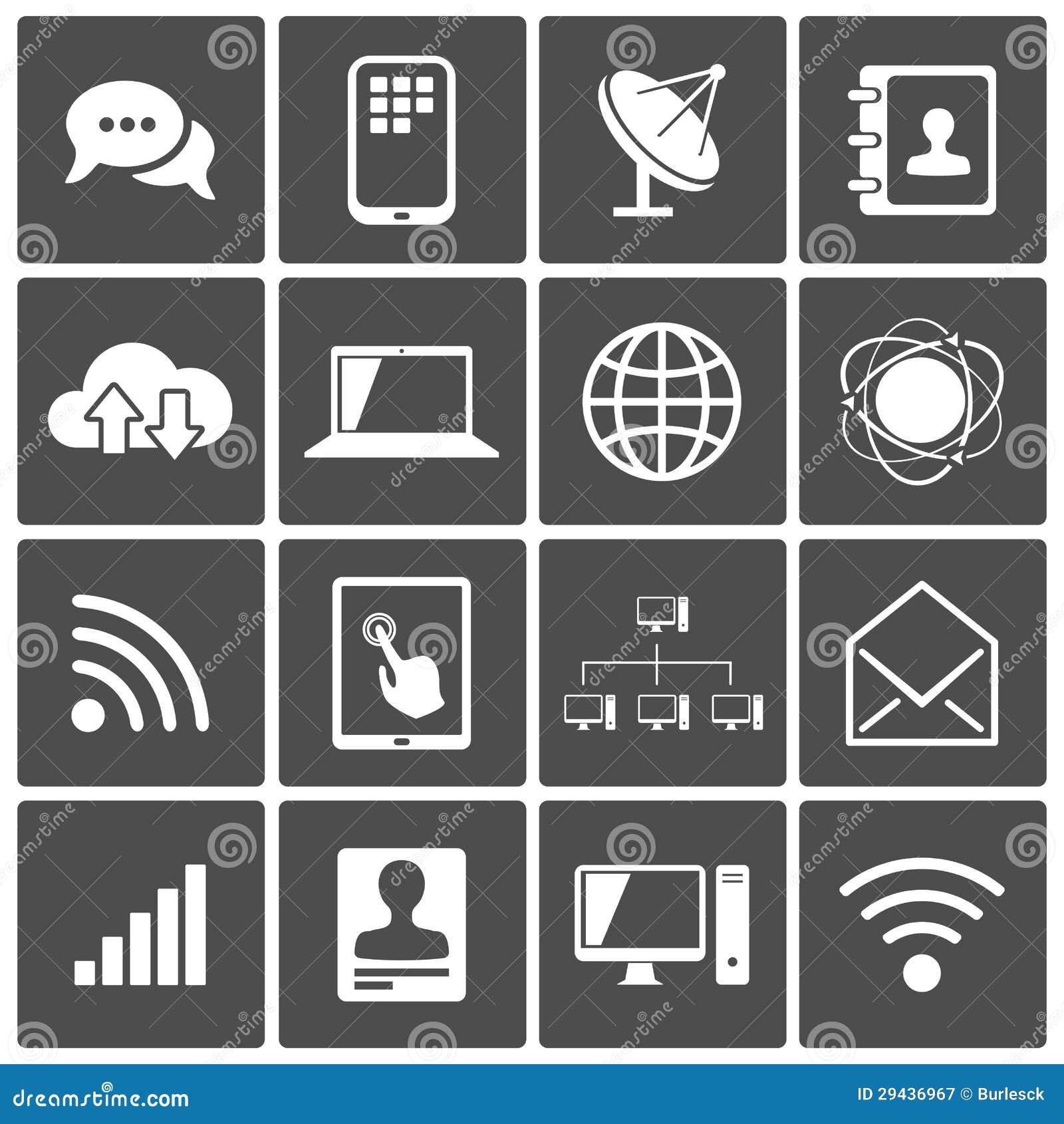 Iconos del Internet ilustración del vector. Ilustración de perfil ...