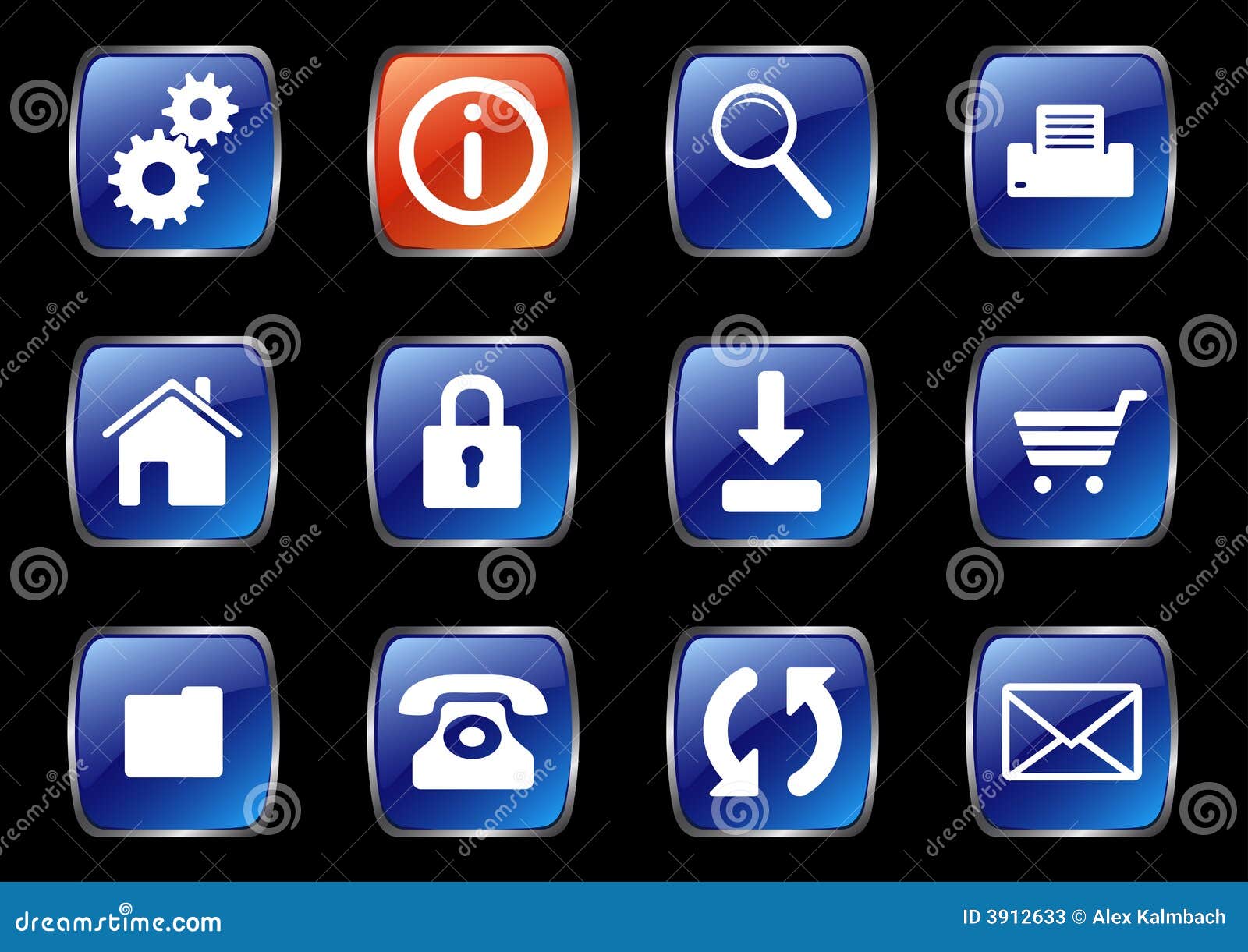 Iconos del Internet ilustración del vector. Ilustración de carpeta ...