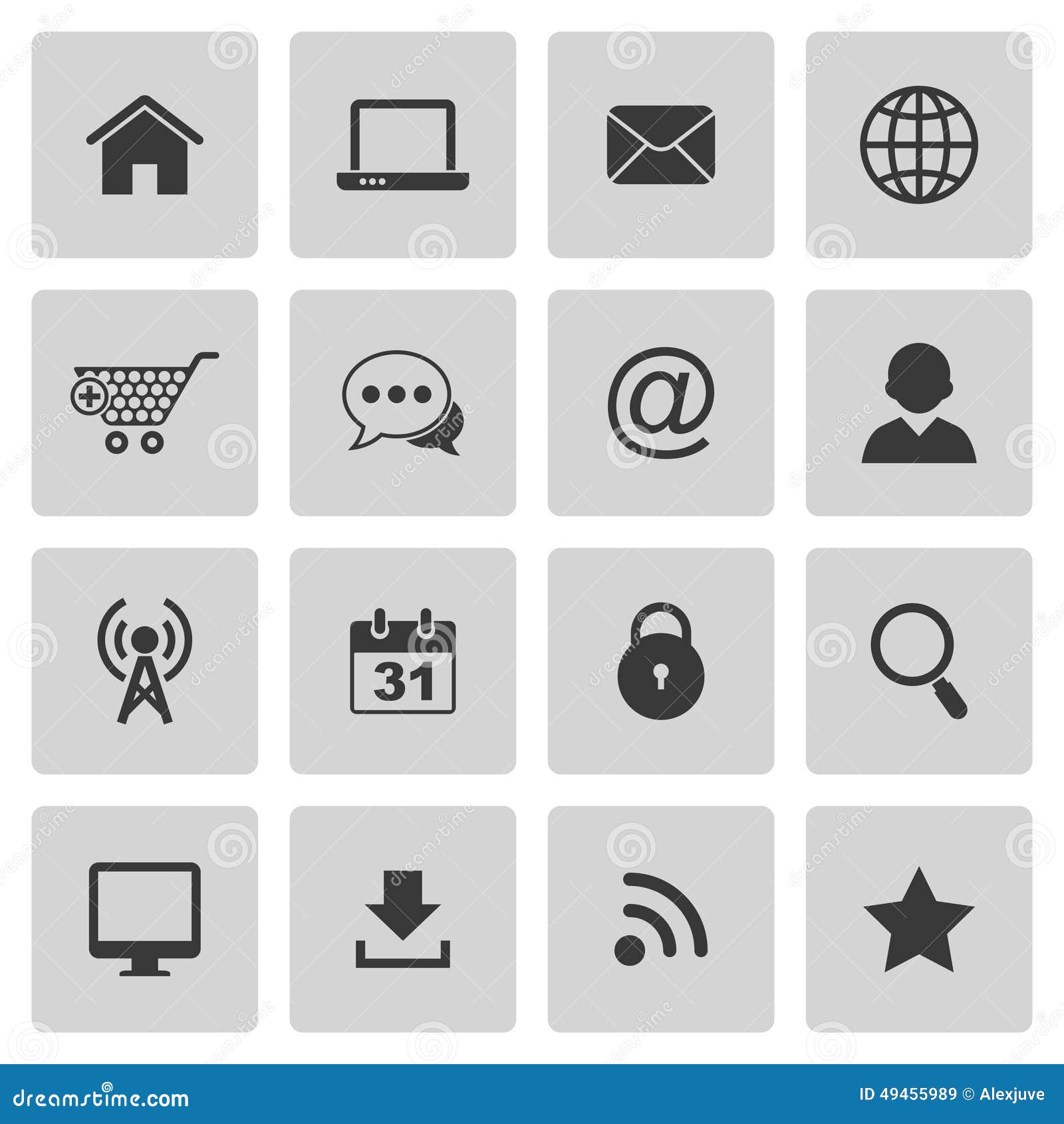 Iconos del Internet ilustración del vector. Ilustración de perfil ...