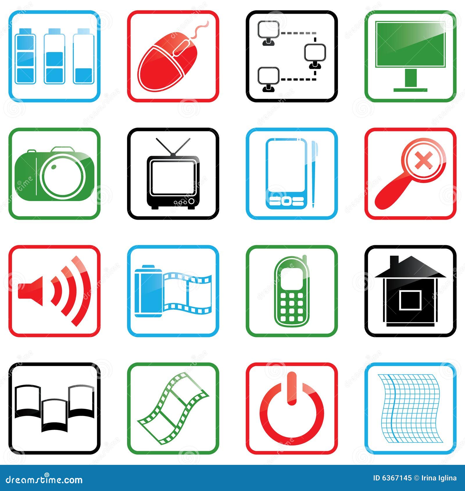 Iconos del Internet ilustración del vector. Ilustración de internet ...