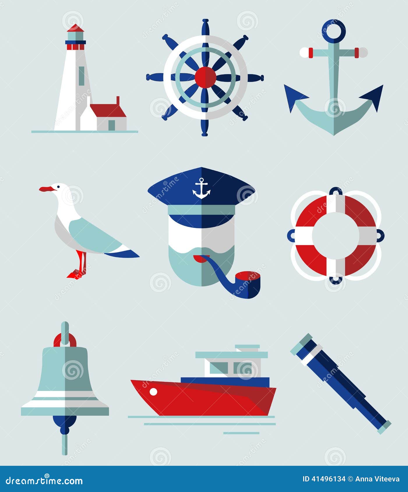 Iconos del mar ilustración del vector. Ilustración de gente - 41496134