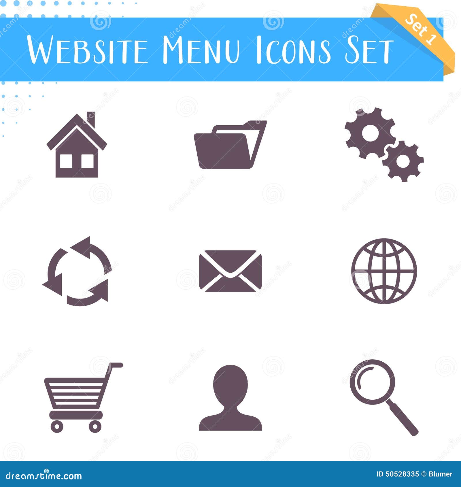 Iconos del menú Sitio Web ilustración del vector. Ilustración de ...