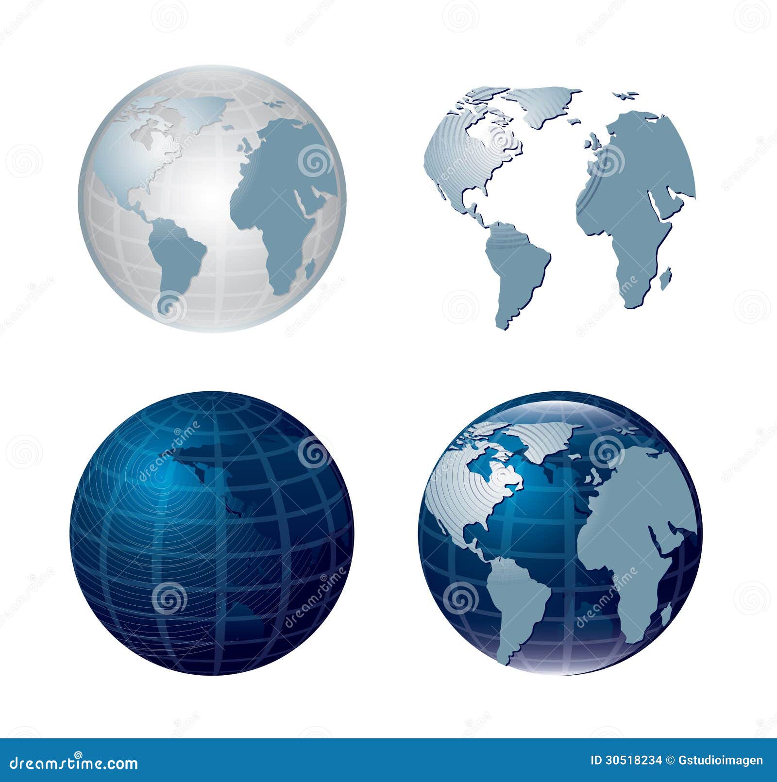 Iconos del mundo ilustración del vector. Ilustración de continente ...