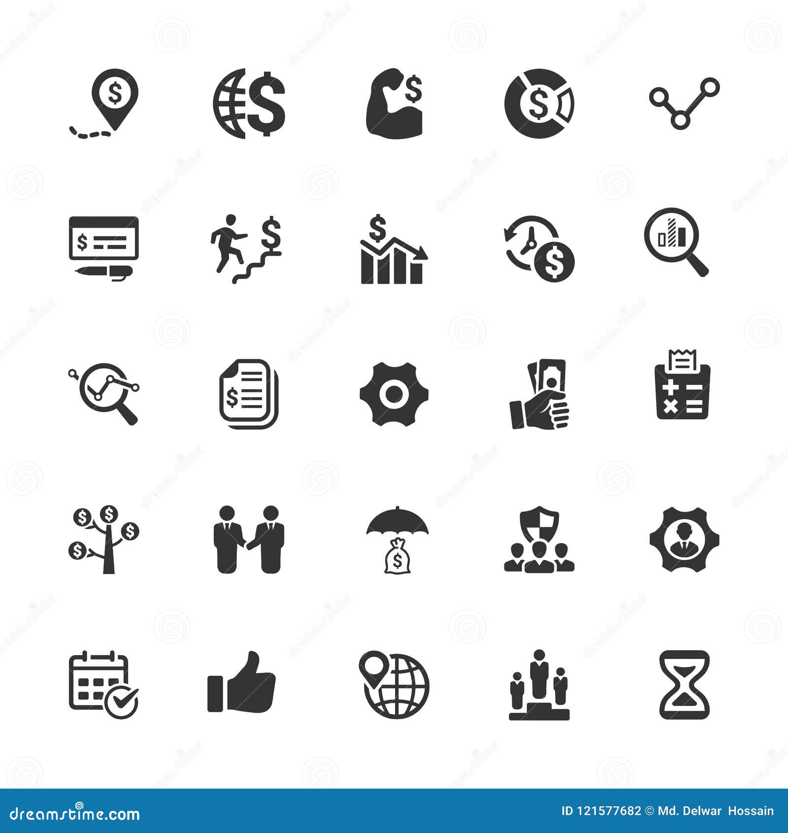 Iconos Del Negocio - Gray Series Set 1 Ilustración del Vector ...