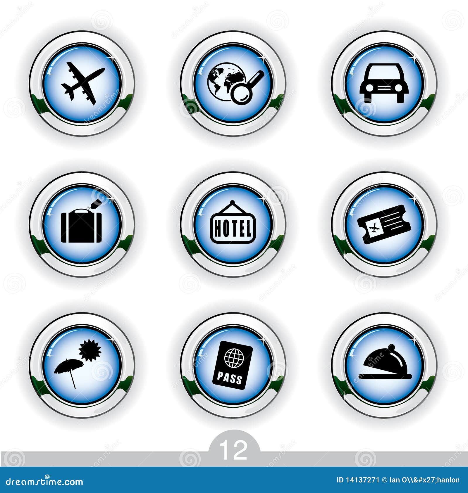 Iconos del recorrido stock de ilustración. Ilustración de vector - 14137271