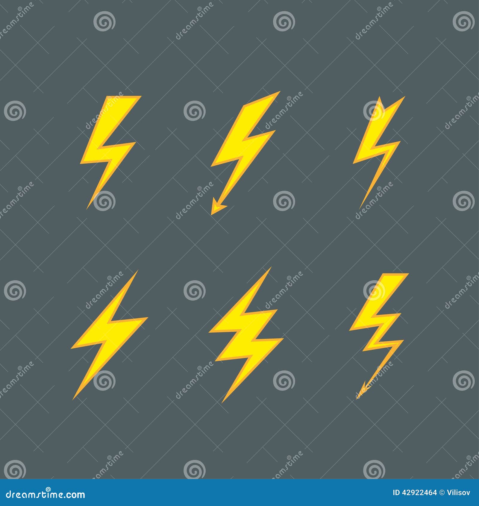 Iconos del relámpago ilustración del vector. Ilustración de icono ...