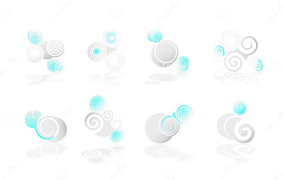 Iconos del remolino ilustración del vector. Ilustración de elegancia ...
