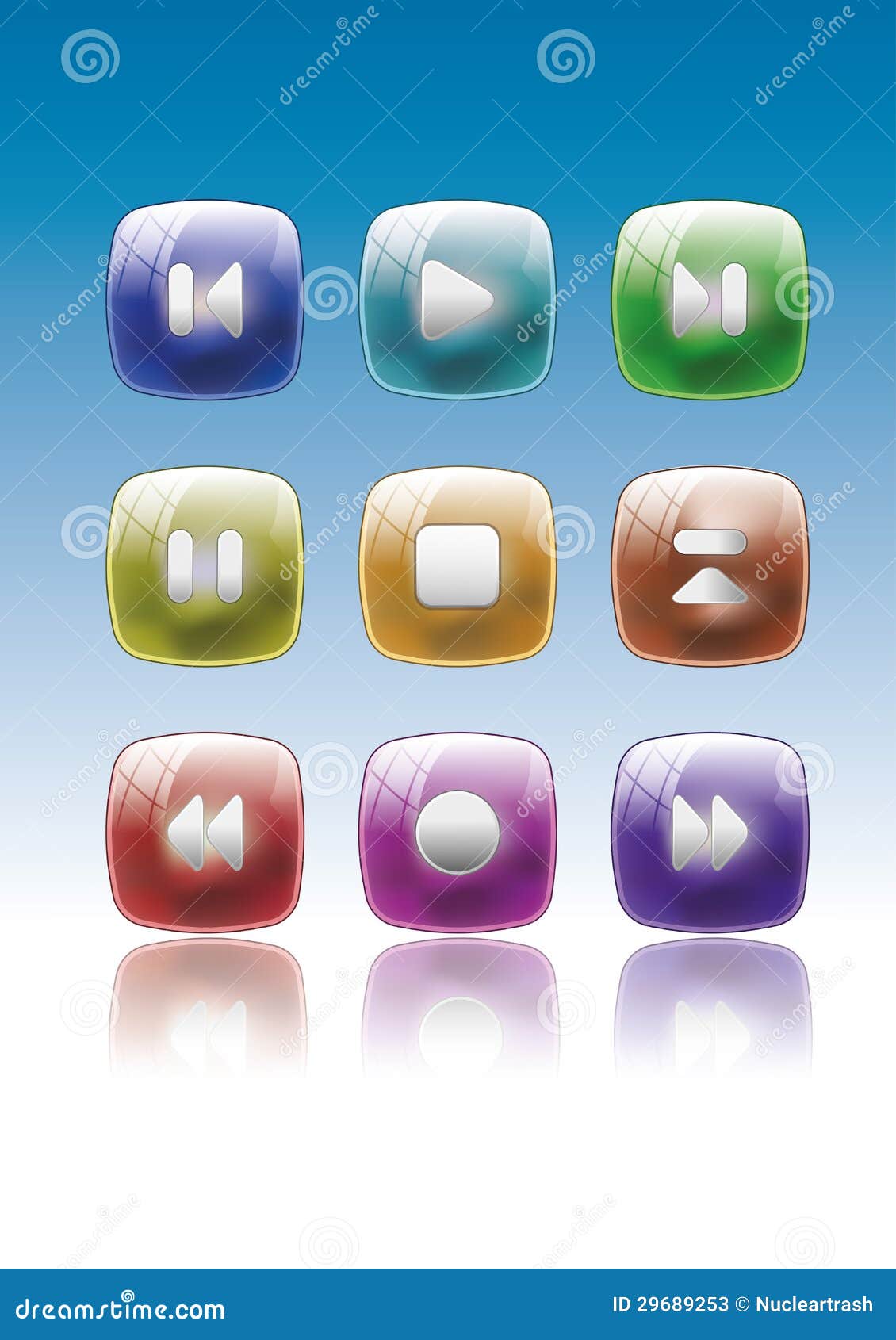 Iconos Del Reproductor Multimedia. Ilustración del Vector - Ilustración ...