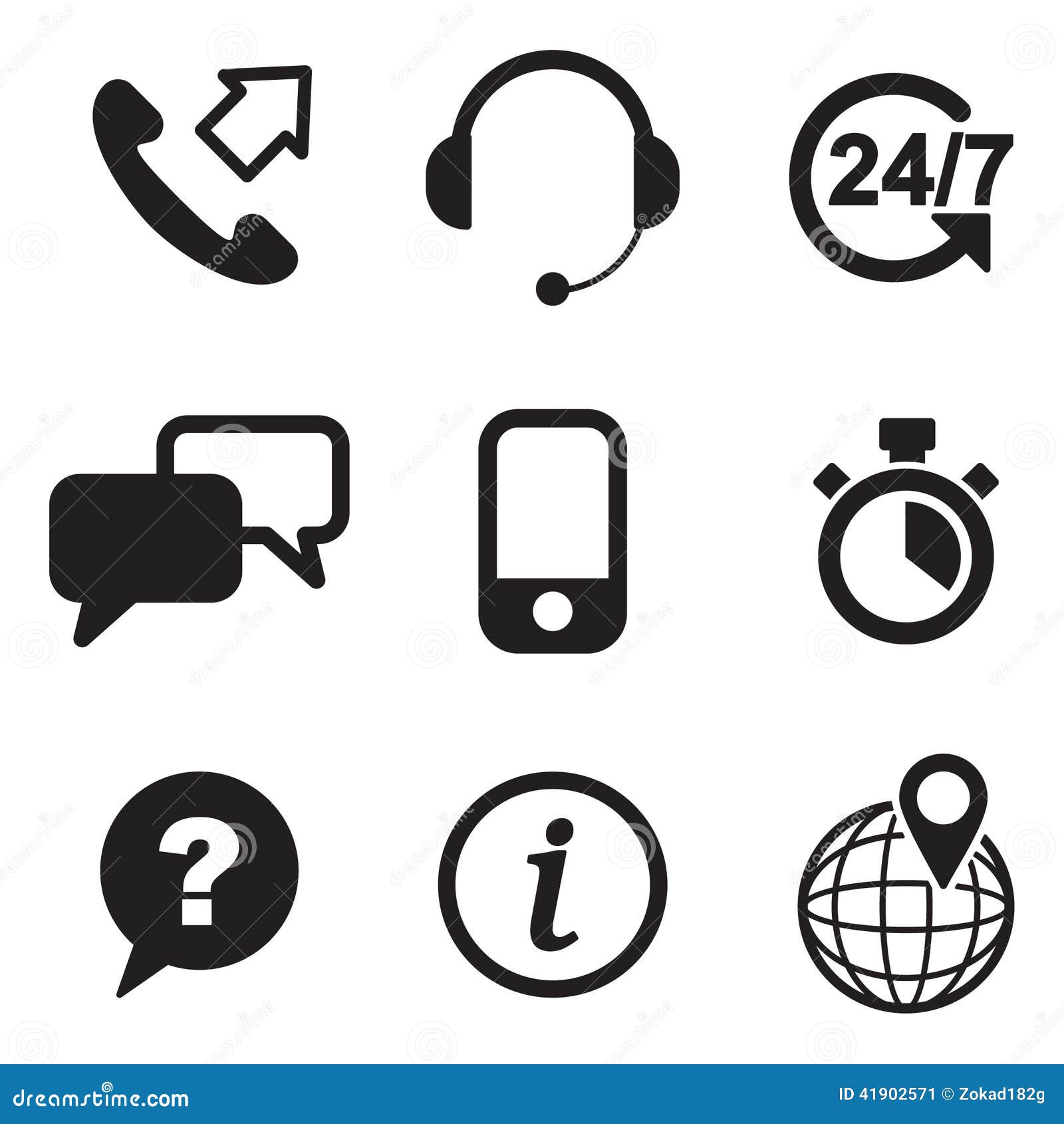 Iconos Del Servicio De Atención Al Cliente Ilustración del Vector ...