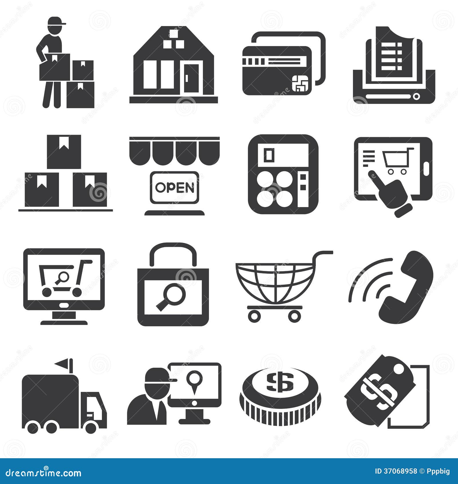 Iconos del supermercado stock de ilustración. Ilustración de compras ...