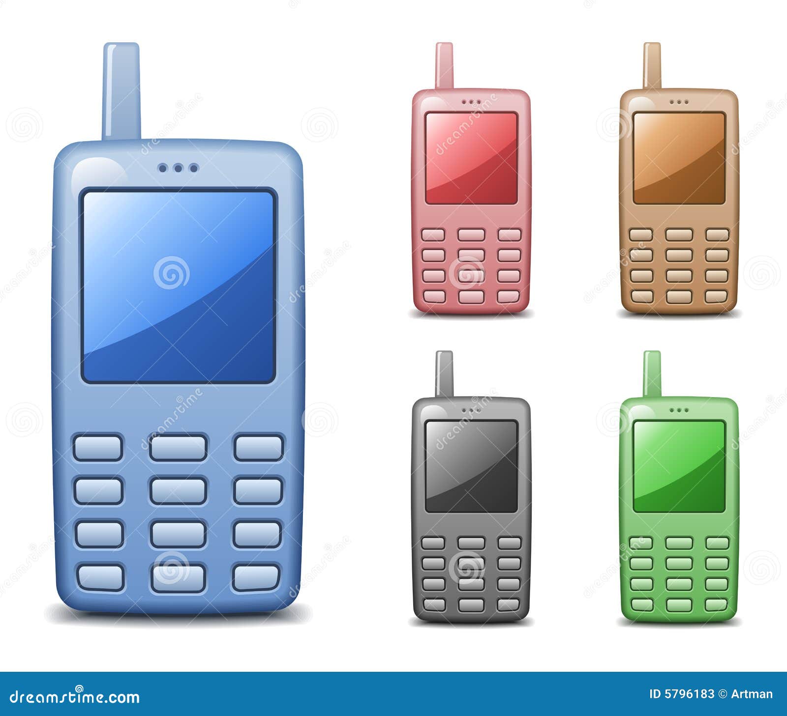 Iconos Del Teléfono Celular Ilustración del Vector - Ilustración de ...